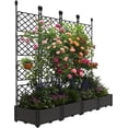 Vertical Garden Planter Box with Trellis - Raised Bed Kit for Patio ...