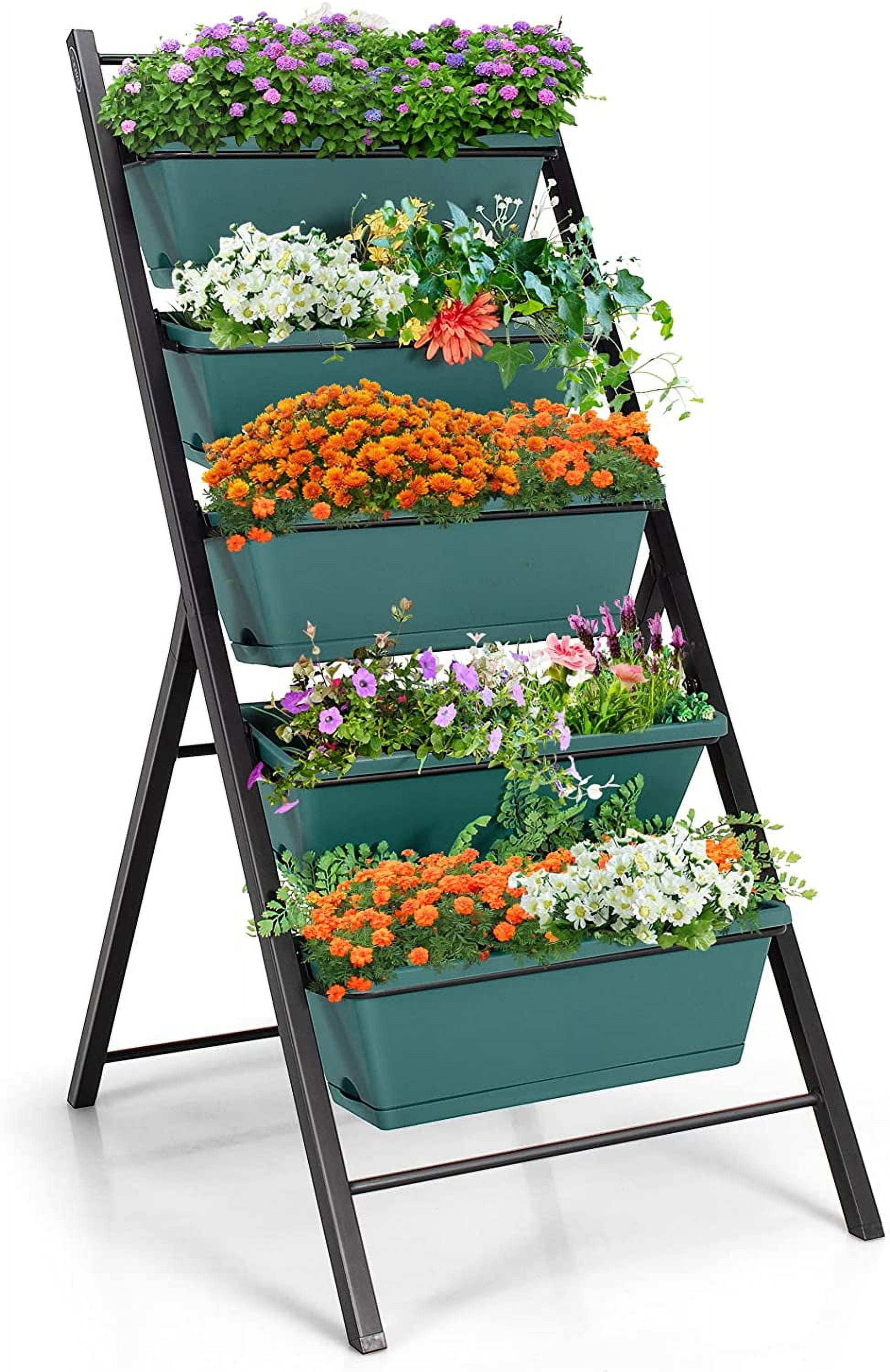 Vertical Garden Planter, Raised Garden Bed with 5 Detachable Planter ...
