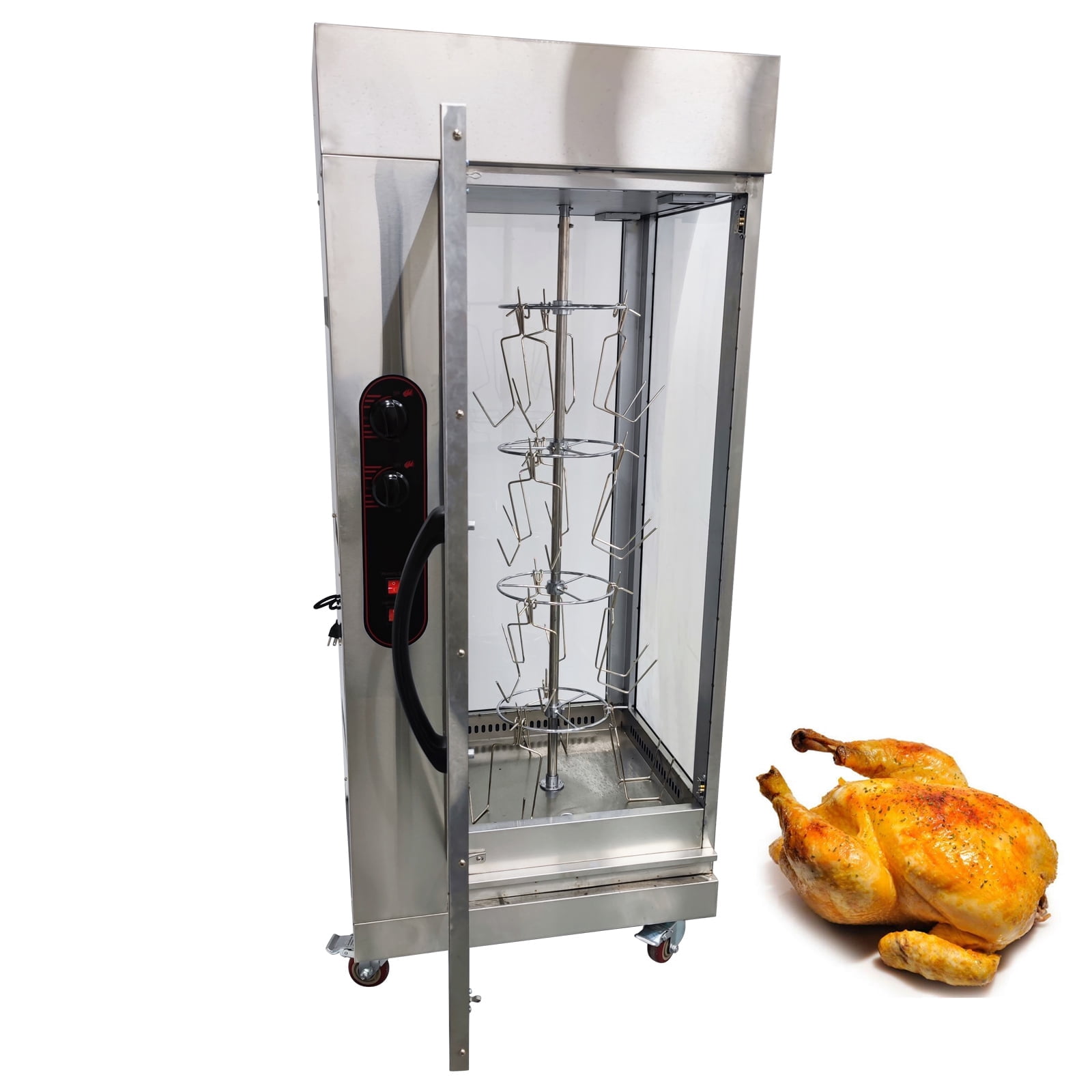 Vertical Gas Chicken Rotisserie Machine Stainless Steel Automatic ...