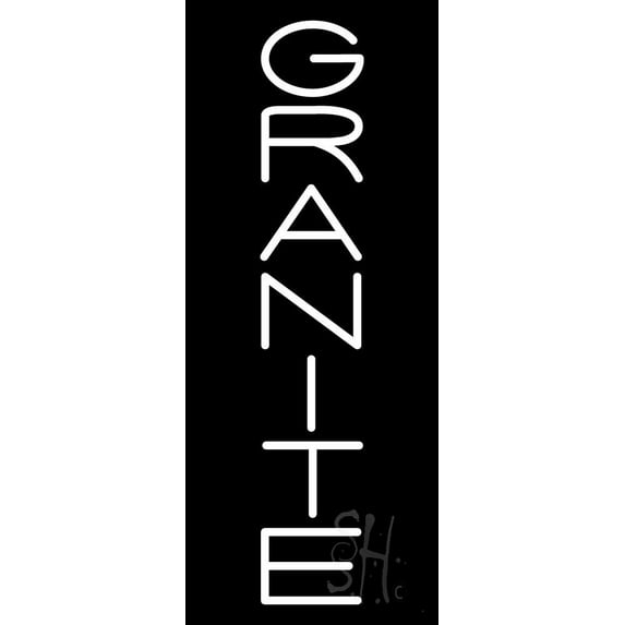 Vertical Granite LED Neon Sign 32" Tall x 13" Wide - inches Black ...