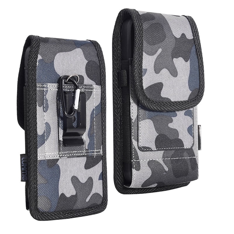 Vertical Gray Camo Rugged Extra Pocket Case is Compatible with Consumer ...