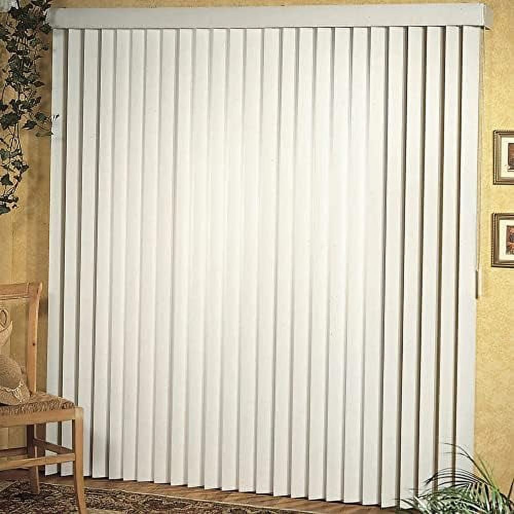 Alabaster Vertical Patio Blinds, 84"L X 78"W Ribbed, 3-1/2" Vane, Easy ...