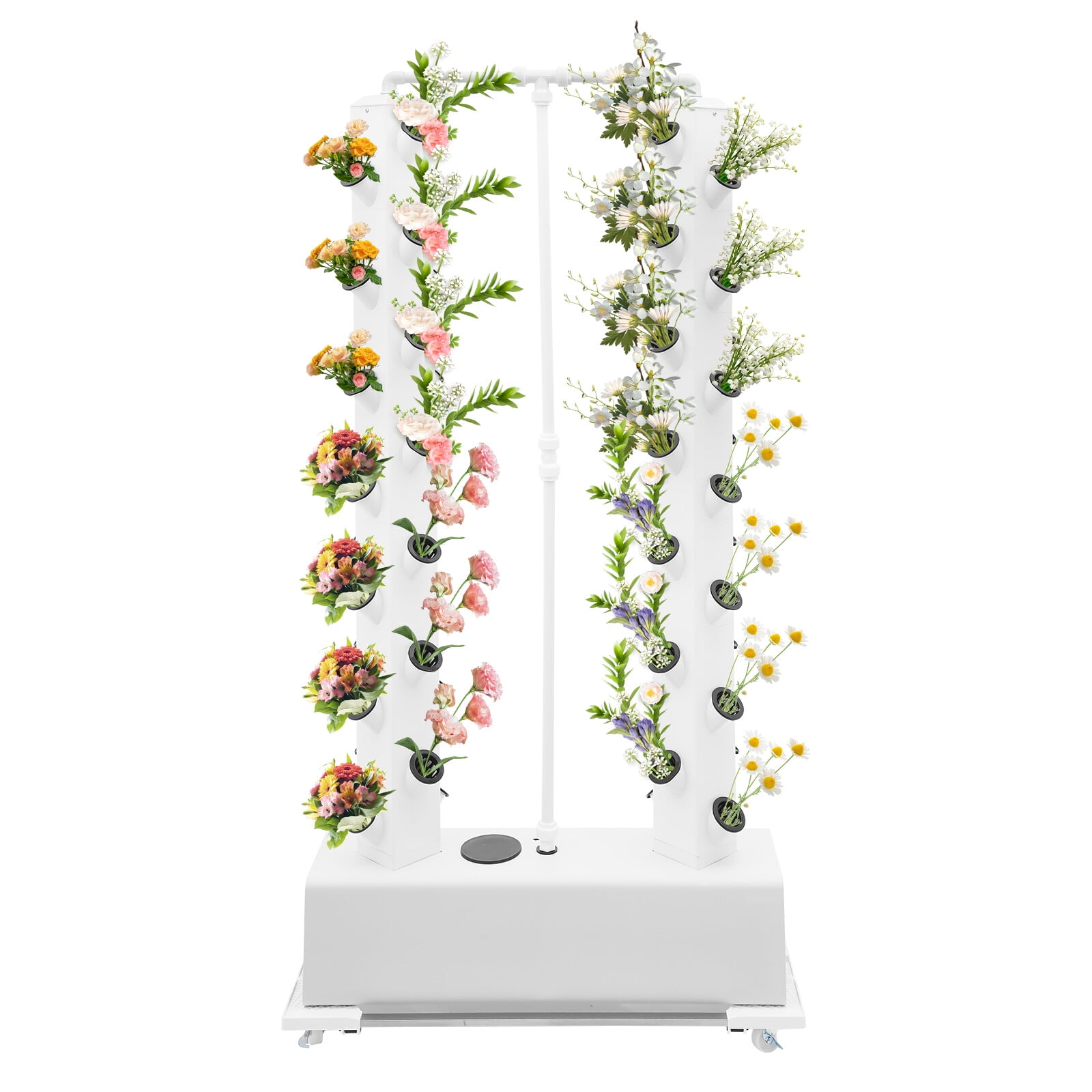 56 Planting Holes White Hydroponics Vertical Growing Kit 30 L ...