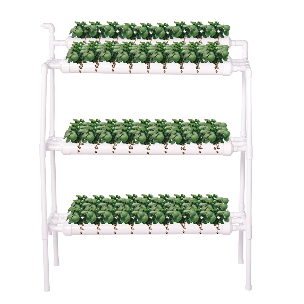 Vertical Hydroponic Growing System 108-Site PVC Pipe Kit with Water ...