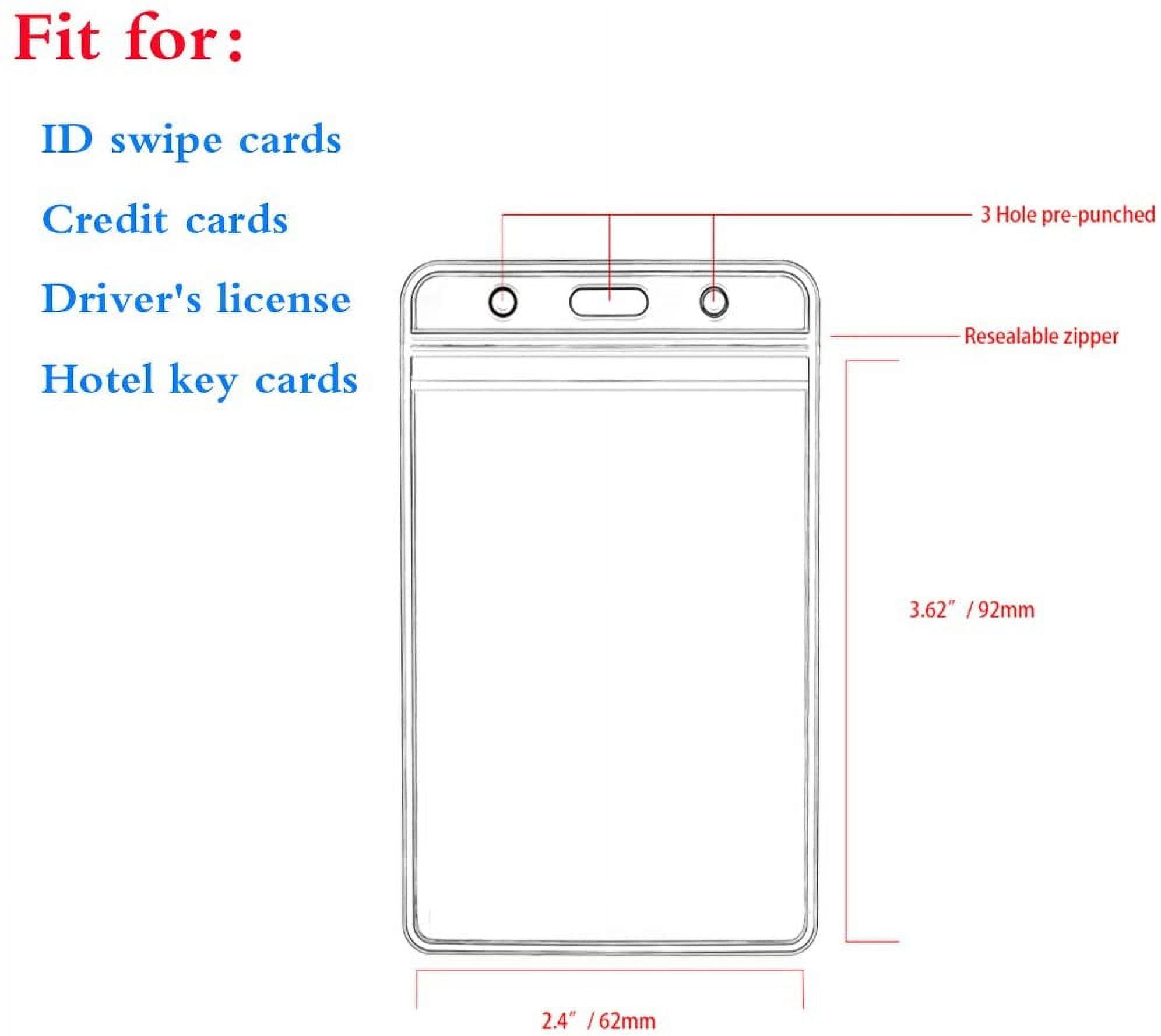 Vertical ID Badge Holders Sealable Waterproof Clear Plastic Holder ...