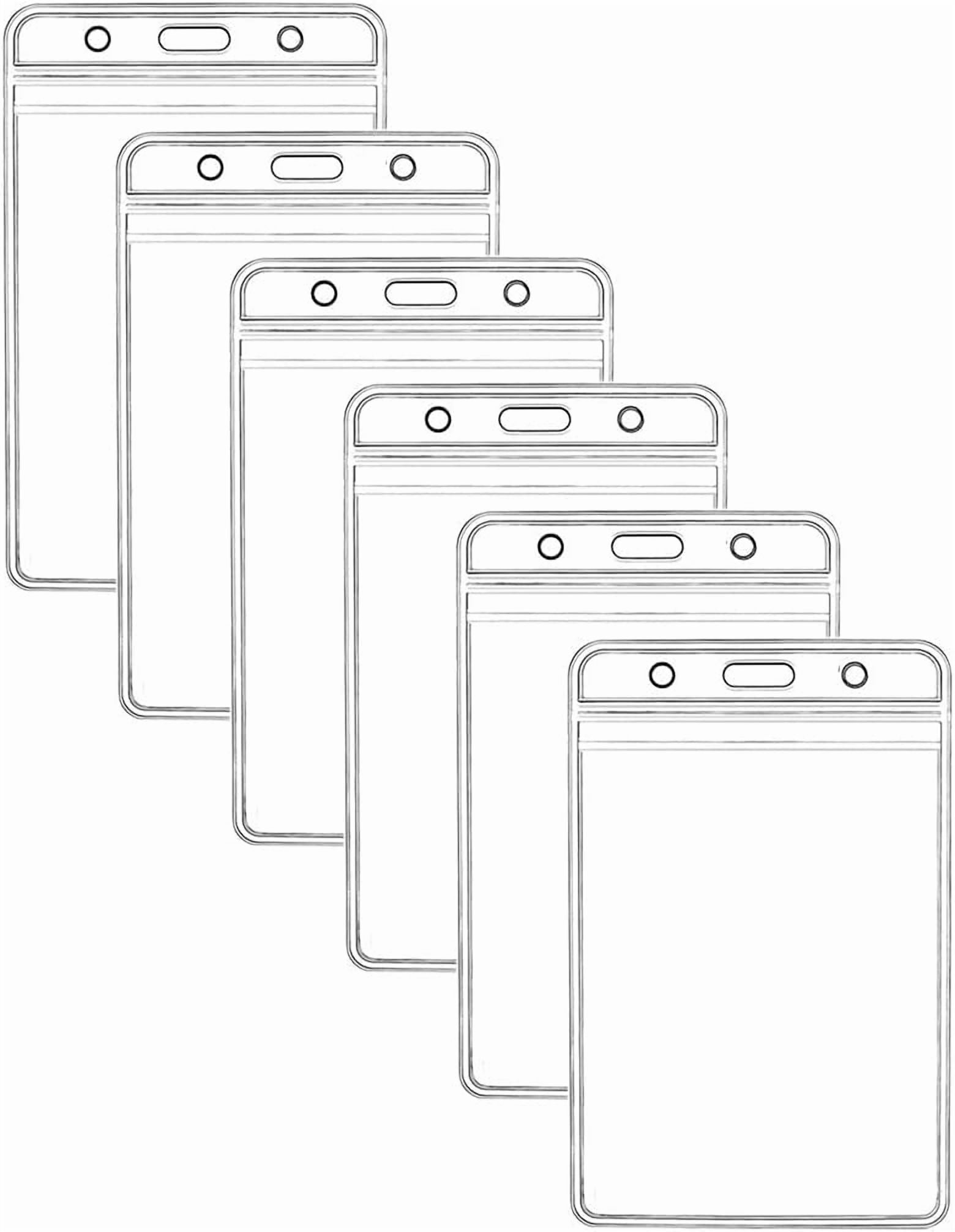 Vertical ID Badge Holders Sealable Waterproof Clear Plastic Holder ...