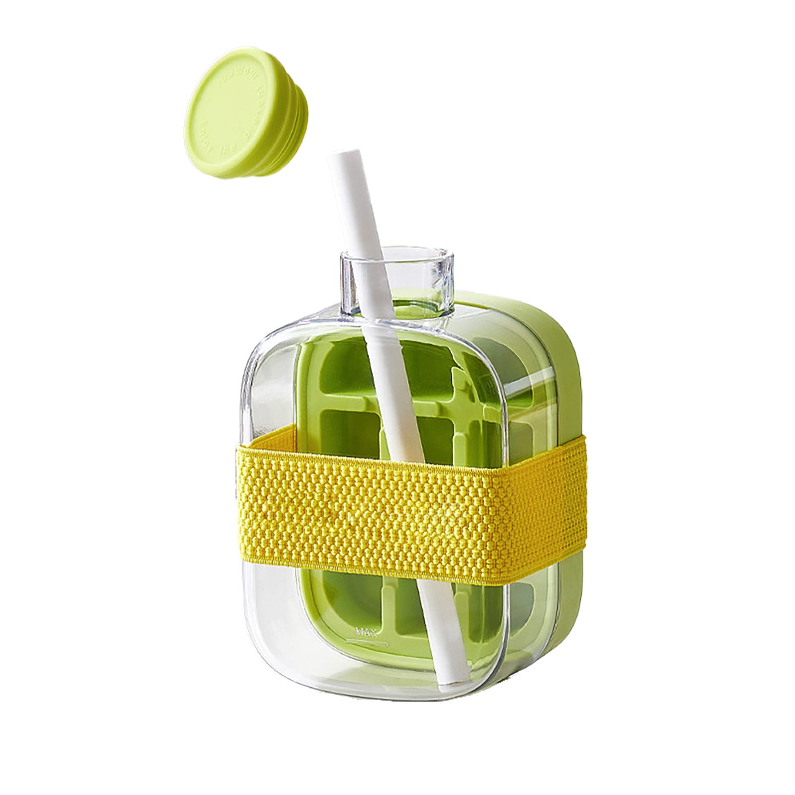 Vertical Ice Cube Tray with Lid - 12 Grid Touch-Free Silicone Ice Maker ...