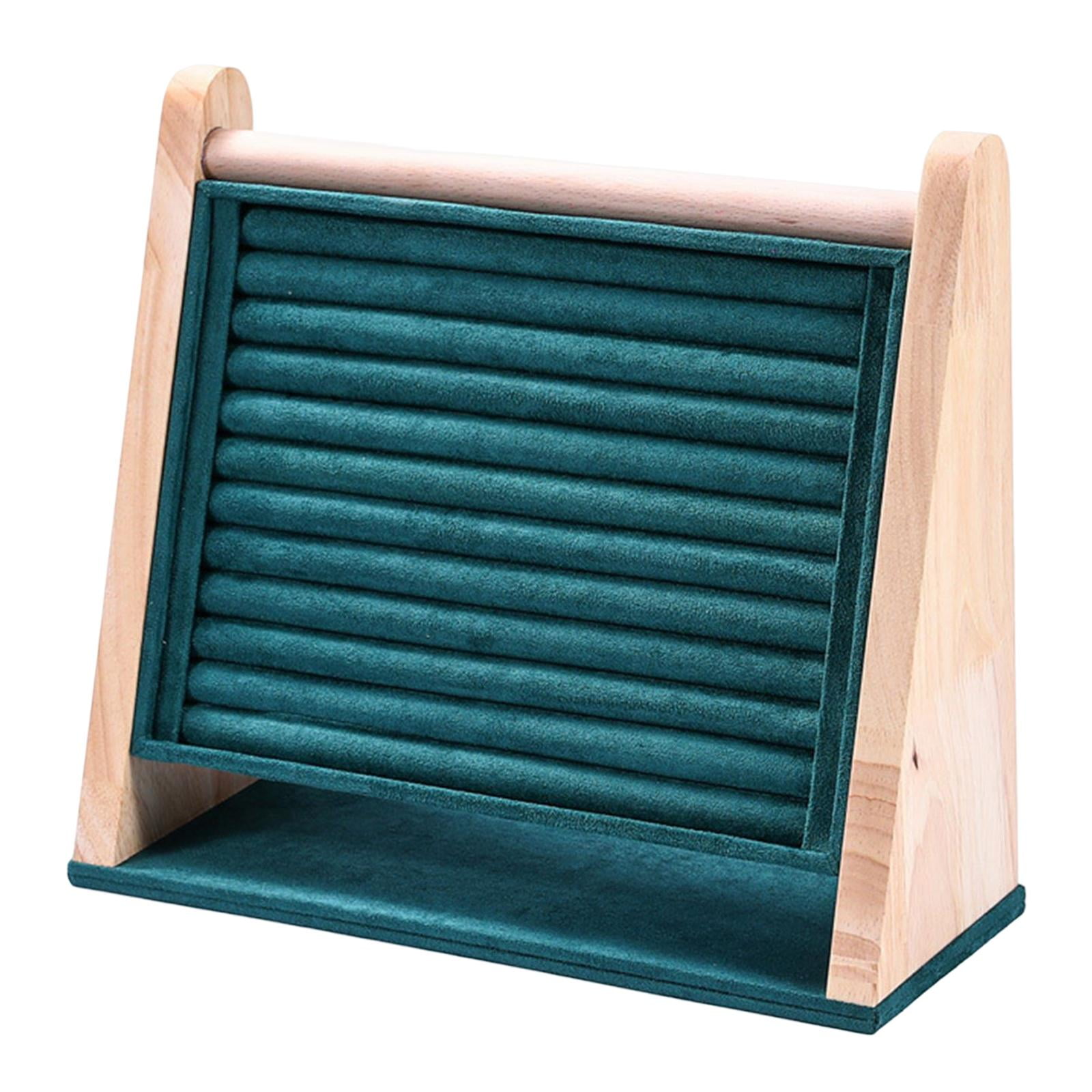 Vertical Jewelry Display Holder Rings Organizer Store Display Green ...