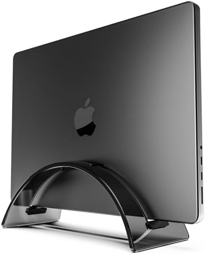 Vertical Laptop Stand for Desk, Vertical Laptop Hoder Space-Saving ...