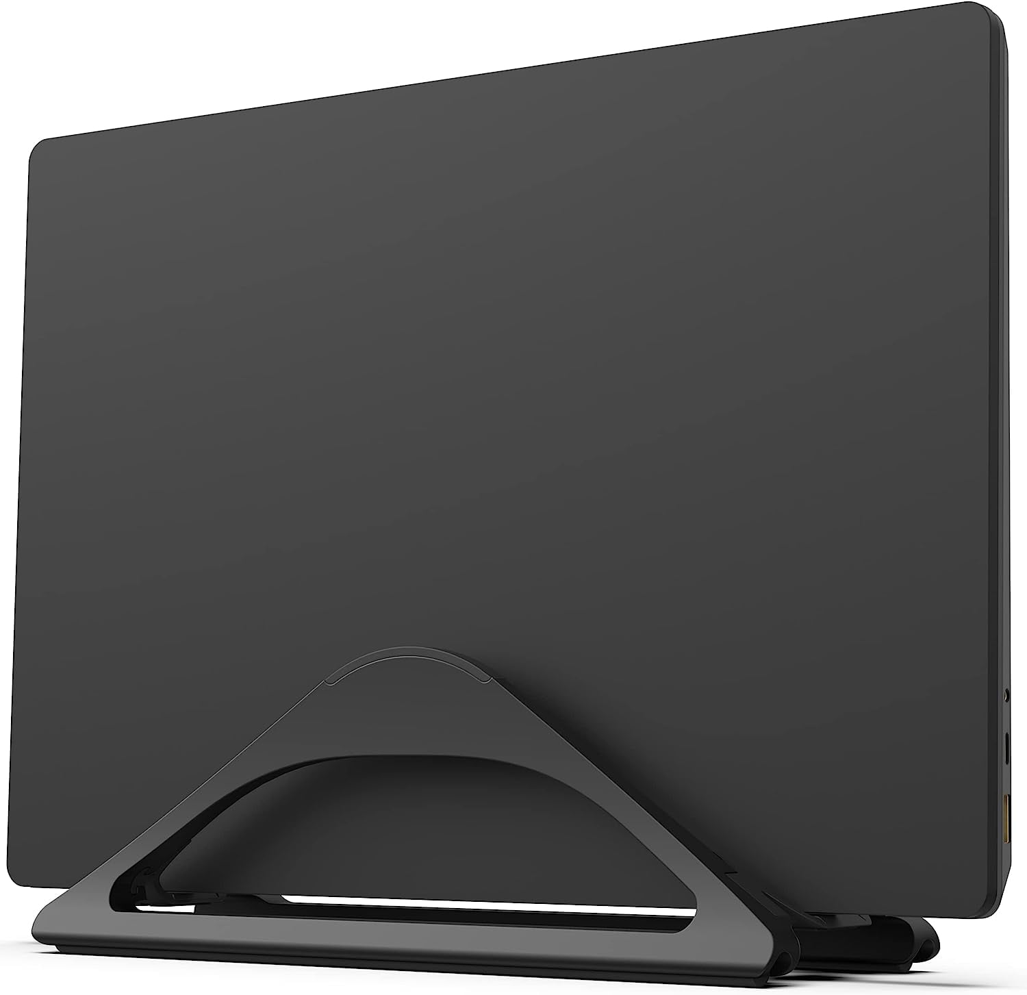 Vertical Laptop Stand for Desks in Matte Black, Upright Adjustable ...
