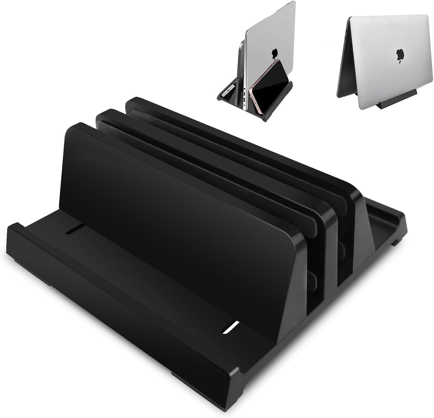 Vertical Laptop Stand Holder, ABS Organizer with Adjustable Dock, All ...