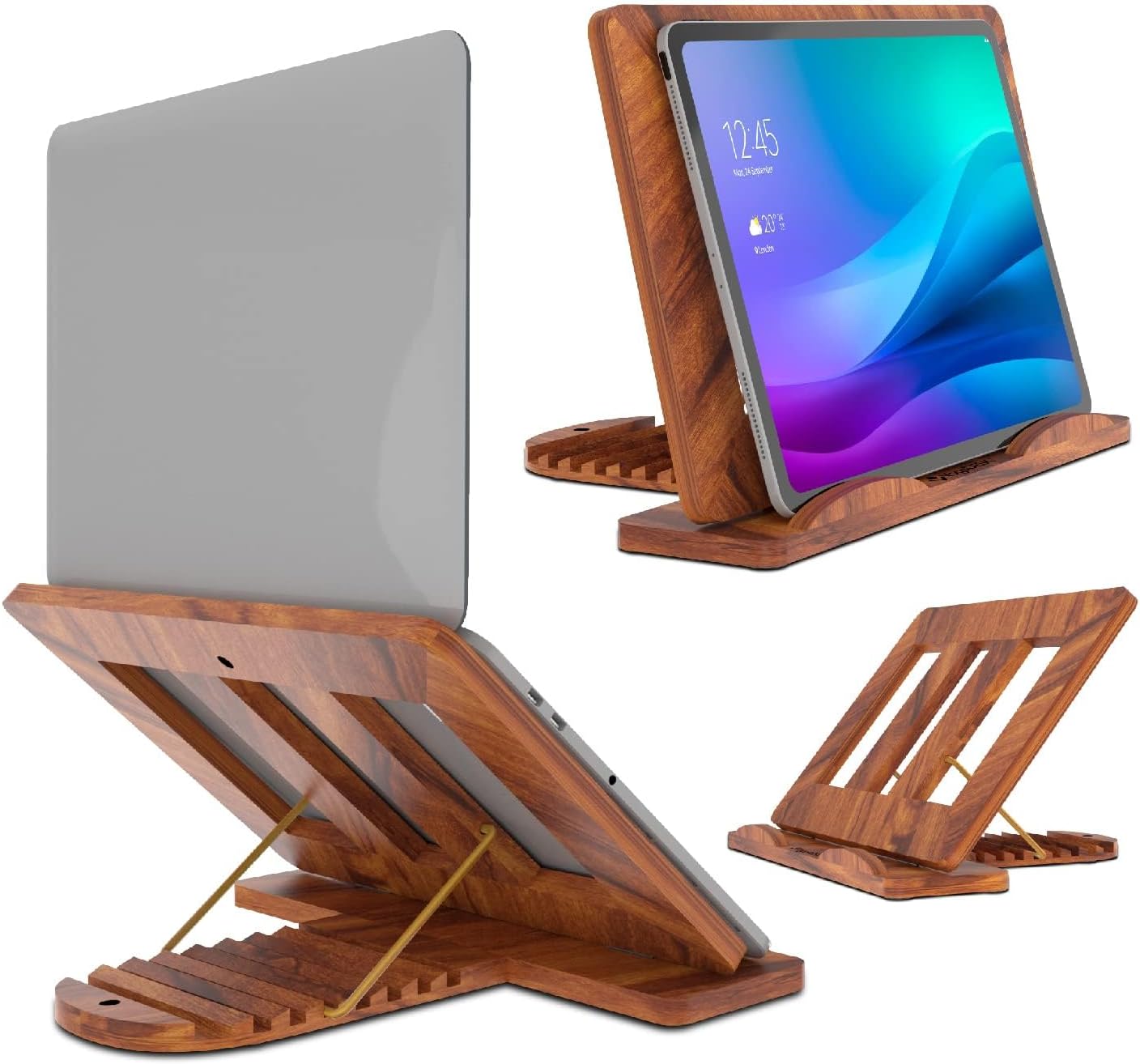 Vertical Laptop Stand Holder for MackBook Dell HP I Dual Dock Slots ...