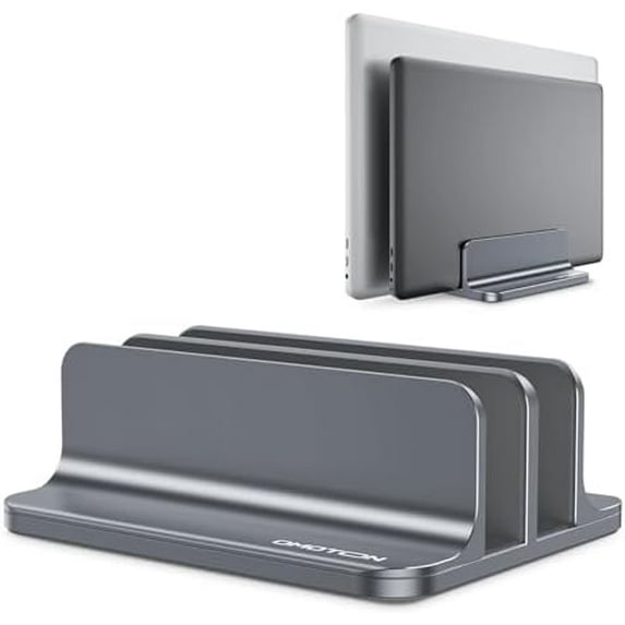 Vertical Laptop Stand [Updated Double Version], Desktop Aluminum ...