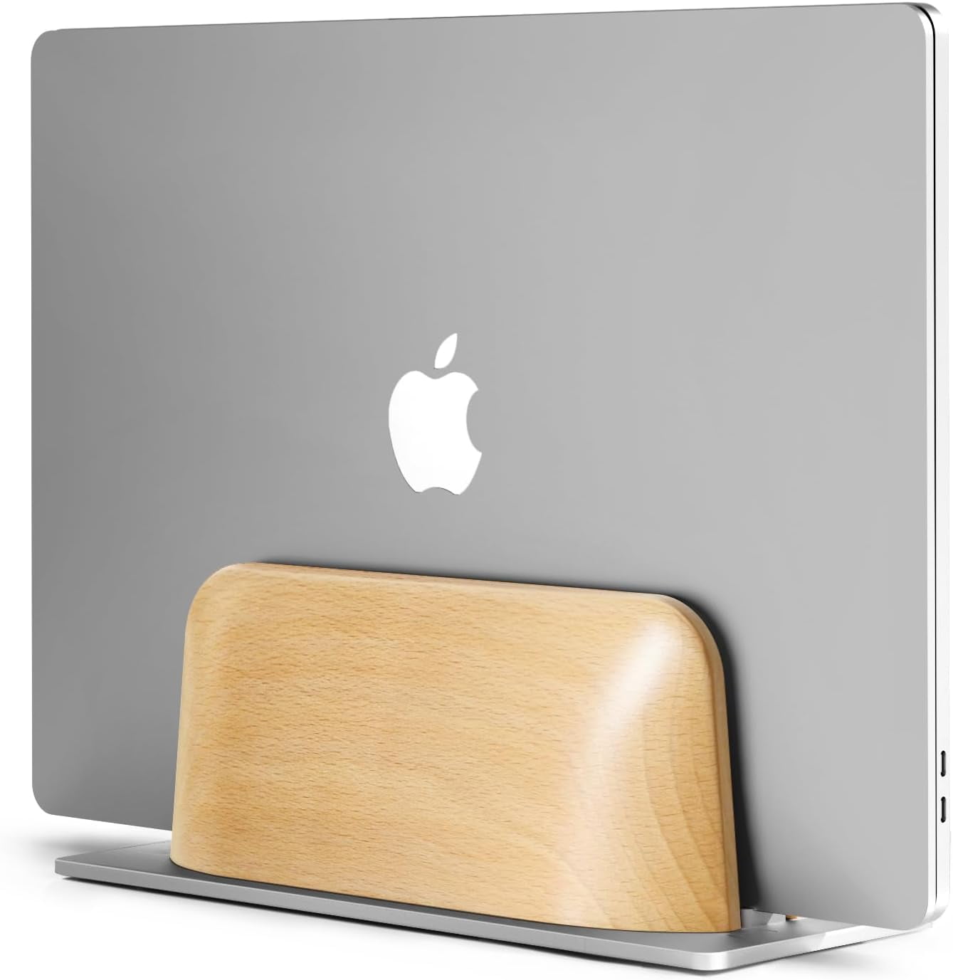 Vertical Laptop Stand for MacBook, Wooden Laptop Holder Vertical for ...