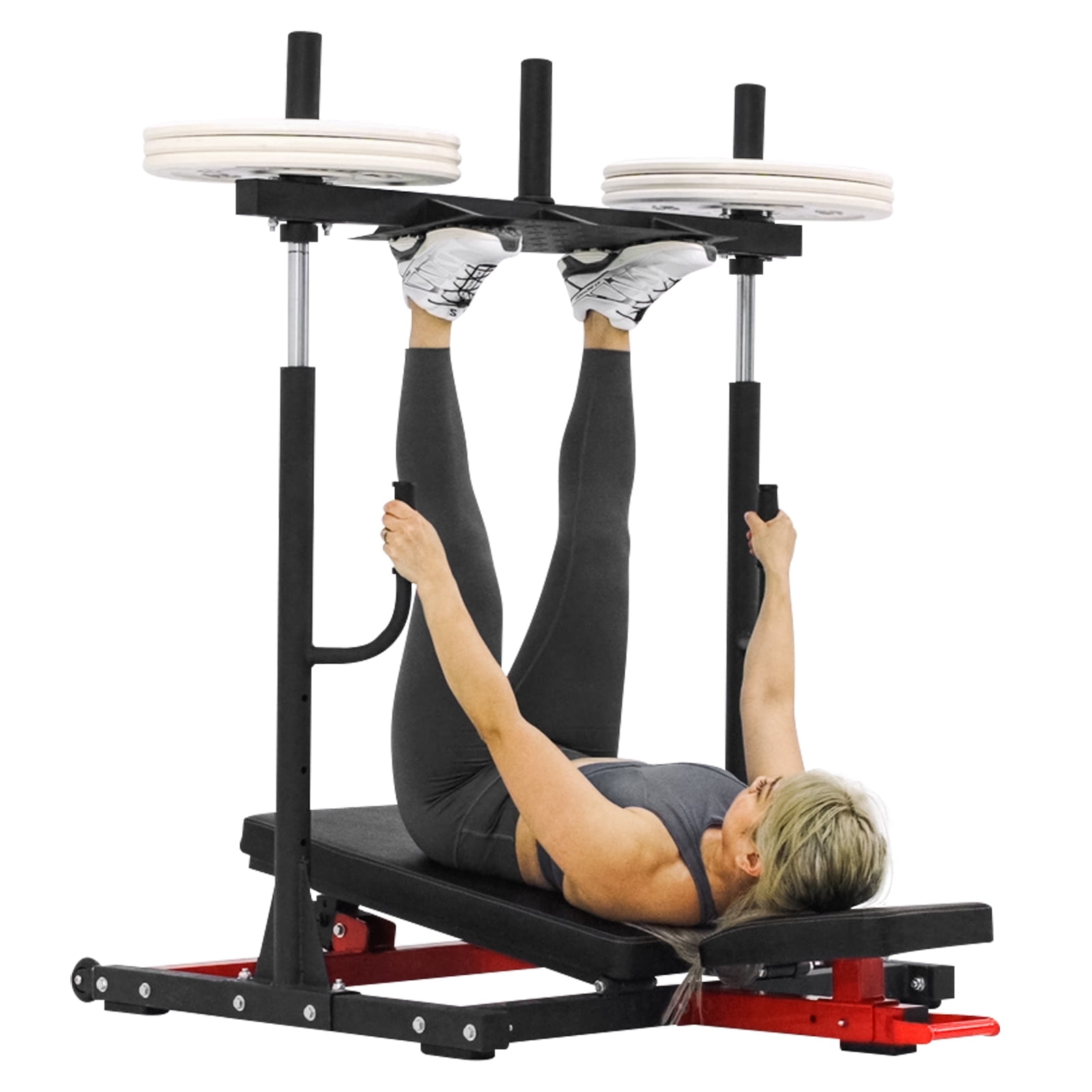 Vertical Leg Press Machine, 600LBS Leg Strengthening Workout Machine ...