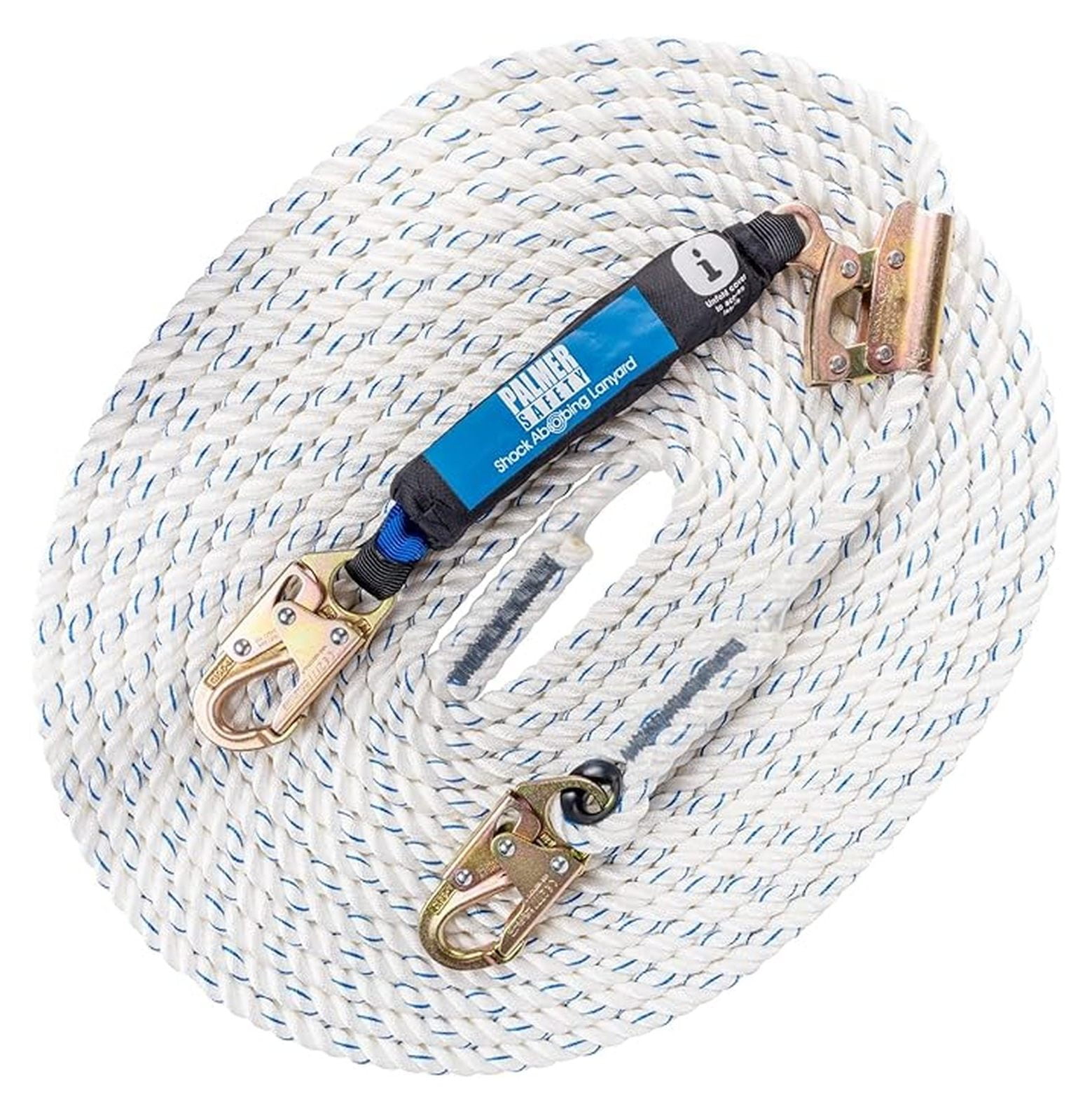 Vertical Lifeline Assembly - 100FT Rope Harness Safety Lanyard with ...