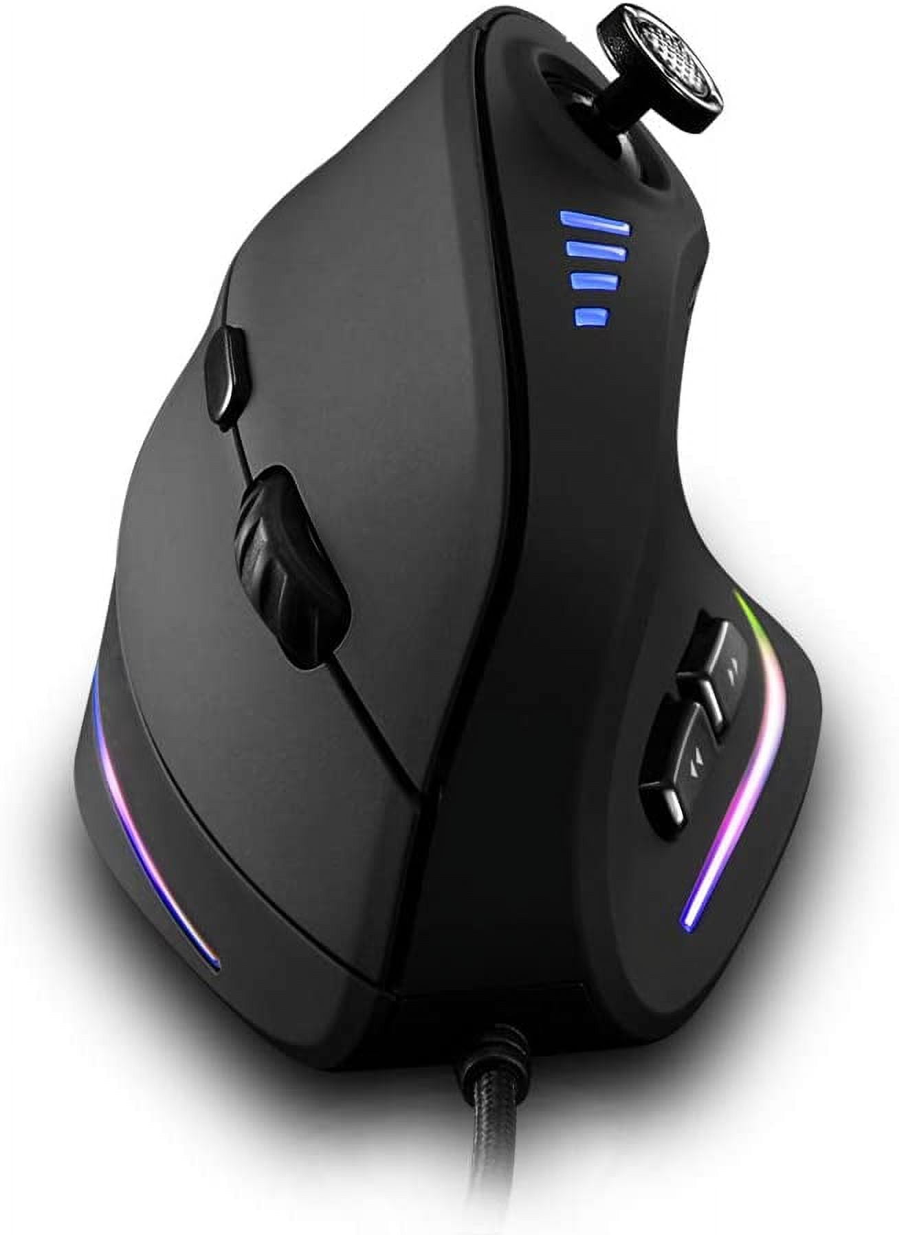 Vertical Mouse, Ergonomic USB Wired Vertical Mouse with [5 D Rocker ...