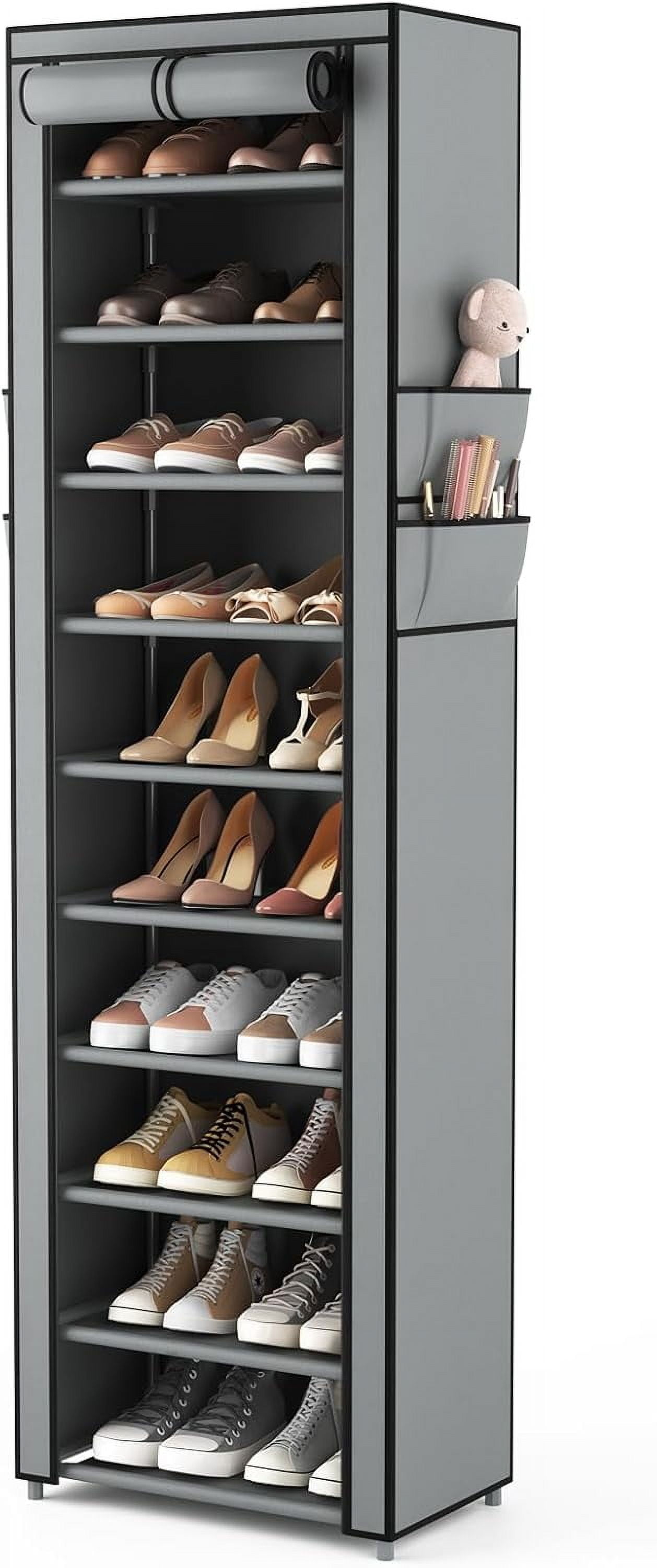 Vertical Narrow Shoe Rack Storage Rack Tall Shoe Rack for Closet ...