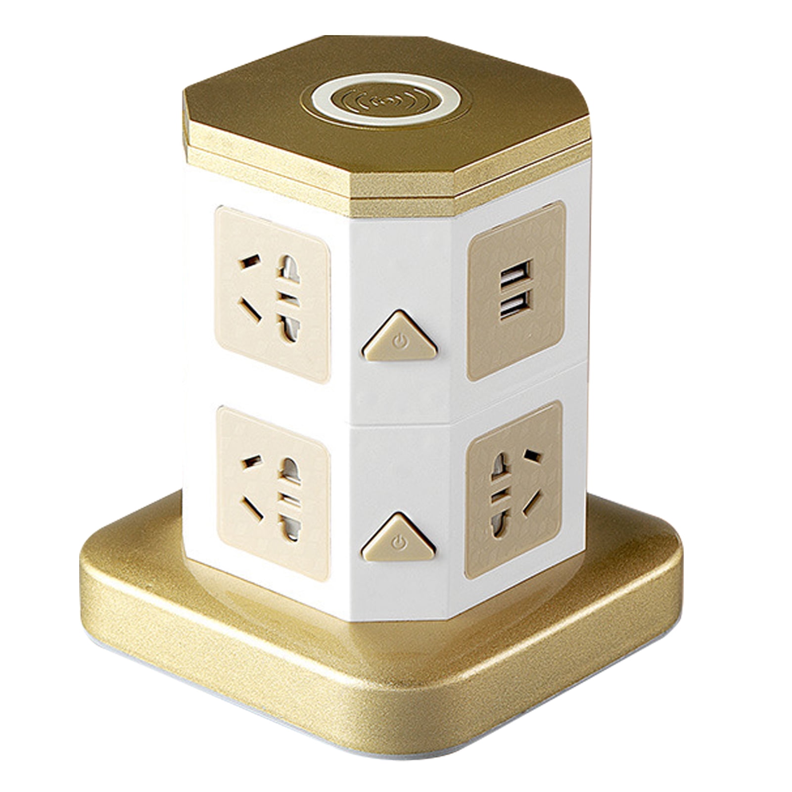 Vertical Outlet Power Strip USB Wireless Charger Multi Plug Charging ...