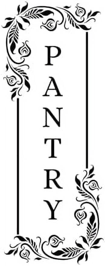 Vertical Pantry Decal/Sticker/Mural with Flower/Floral Pattern - Pantry ...
