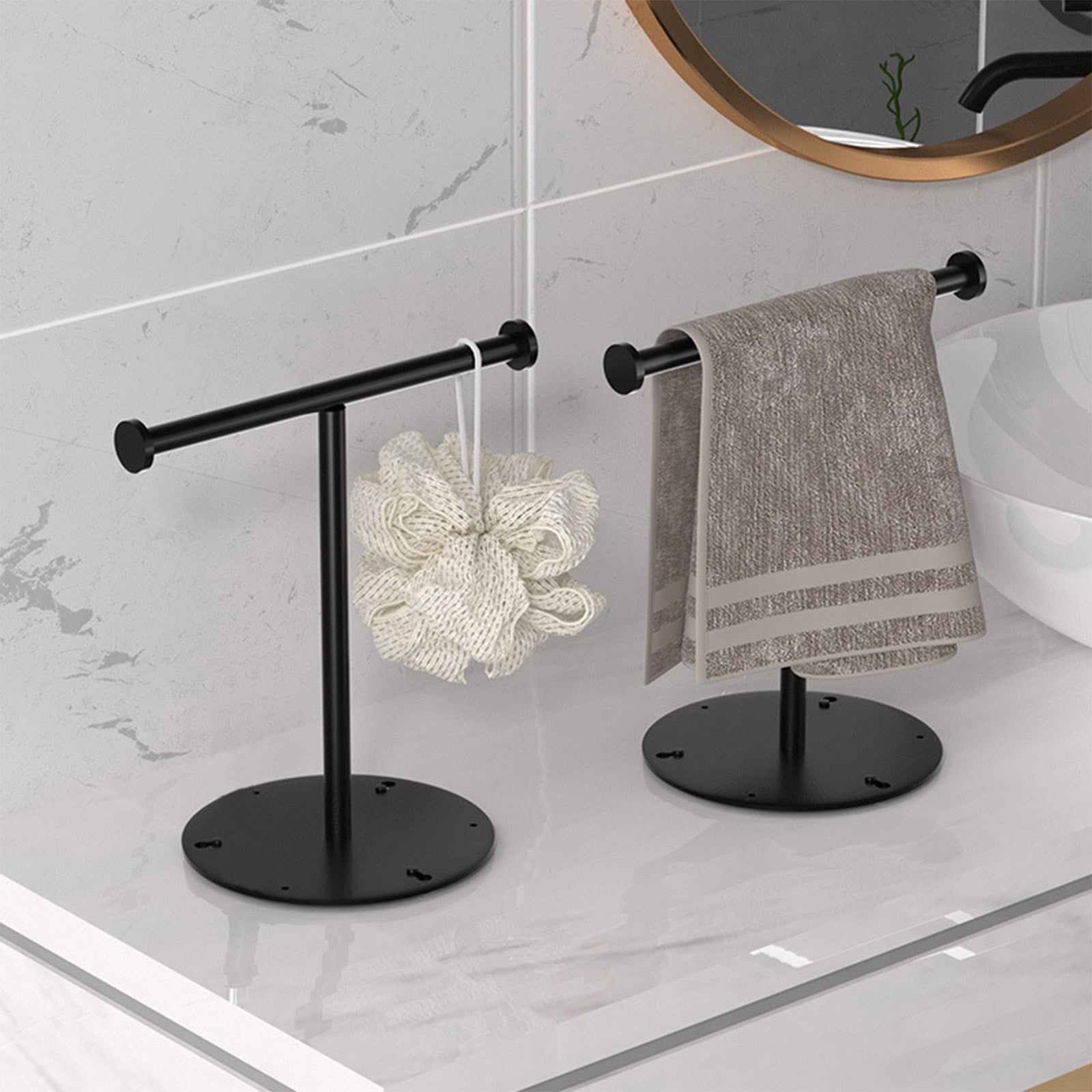 Vertical Paper Towel Holder, Wall Mount Towel Rack, Small Bathroom ...