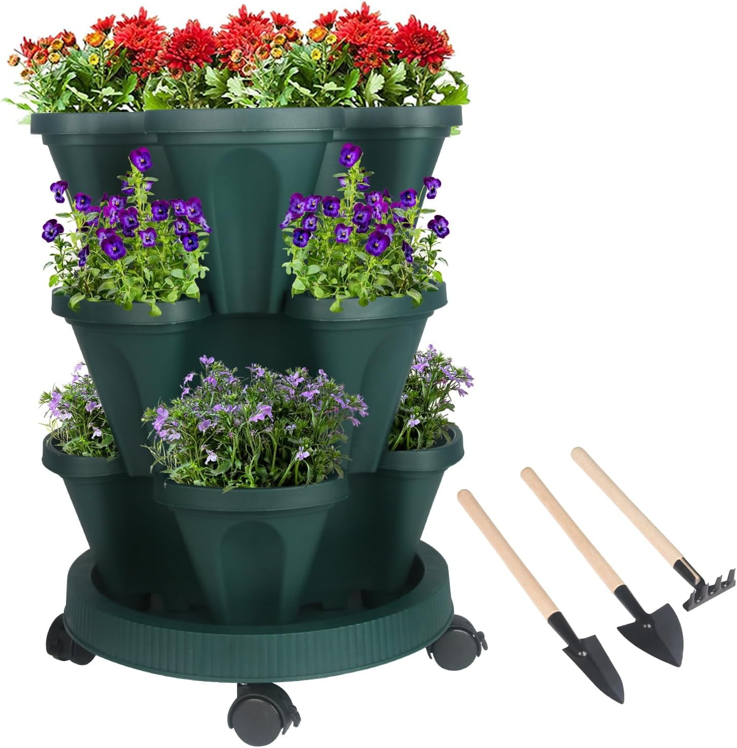 Vertical Planter 7 Tier Stackable Planters Garden Planters Strawberry ...