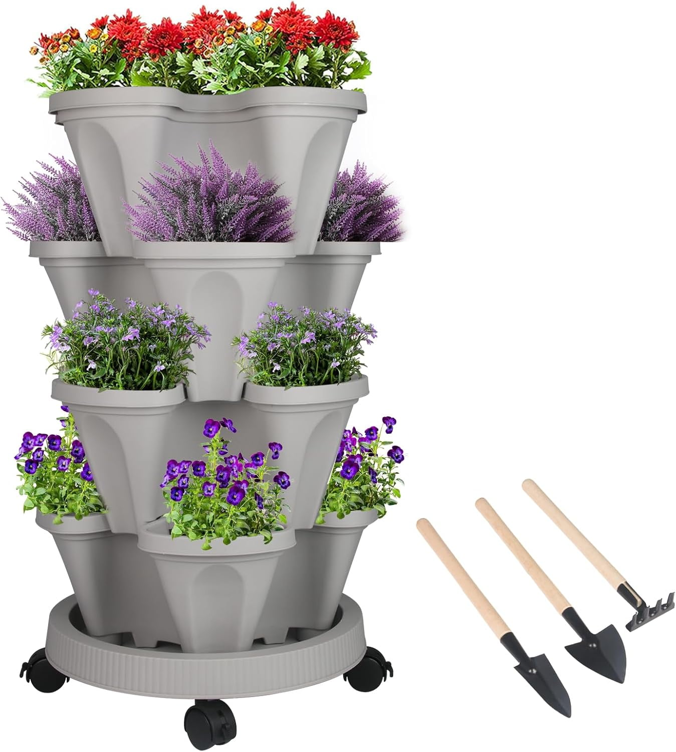 Vertical Planter 7 Tier Stackable Planters Garden Planters Strawberry ...
