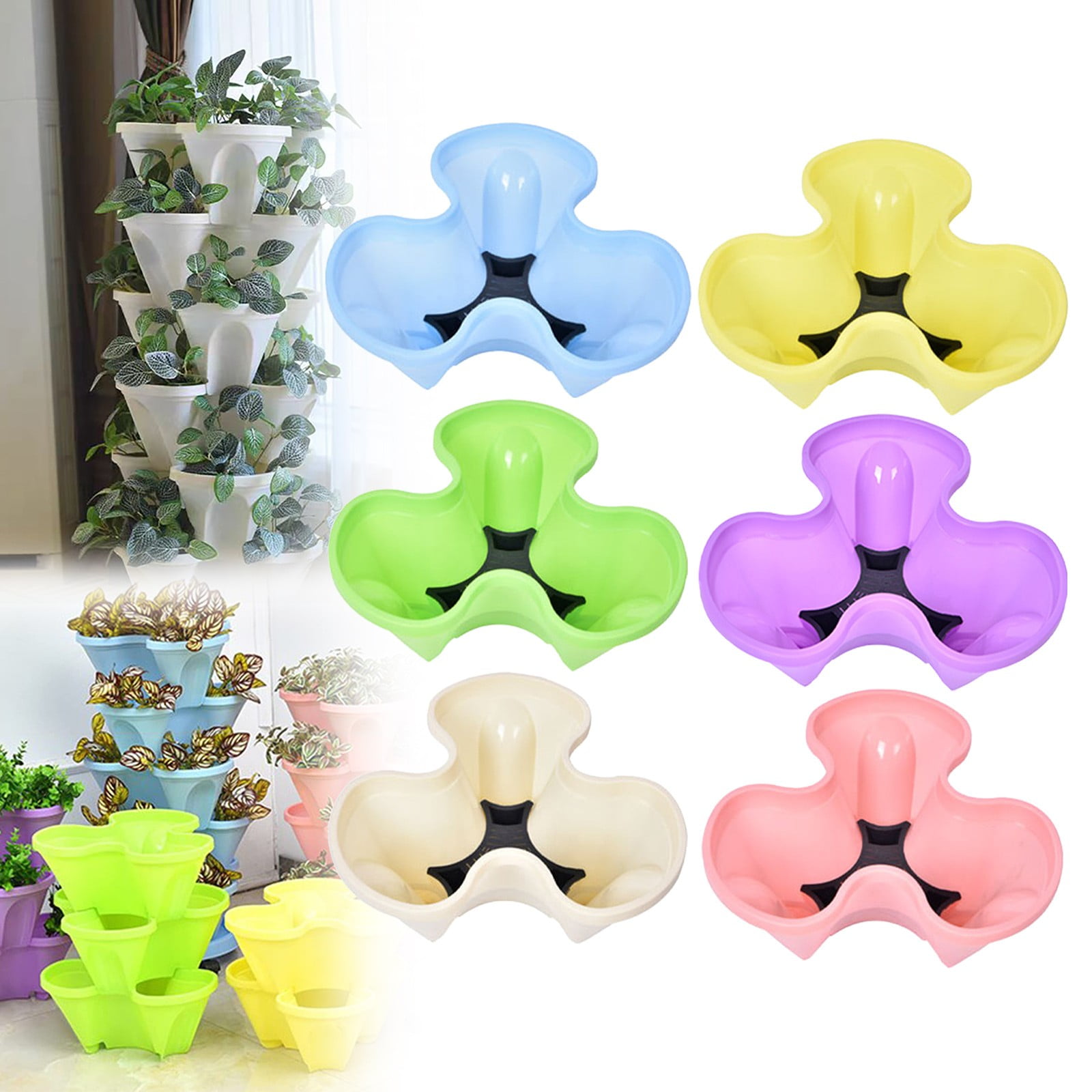 Vertical Planter Stackable Gardening Planter, Stackable Strawberry Pot ...