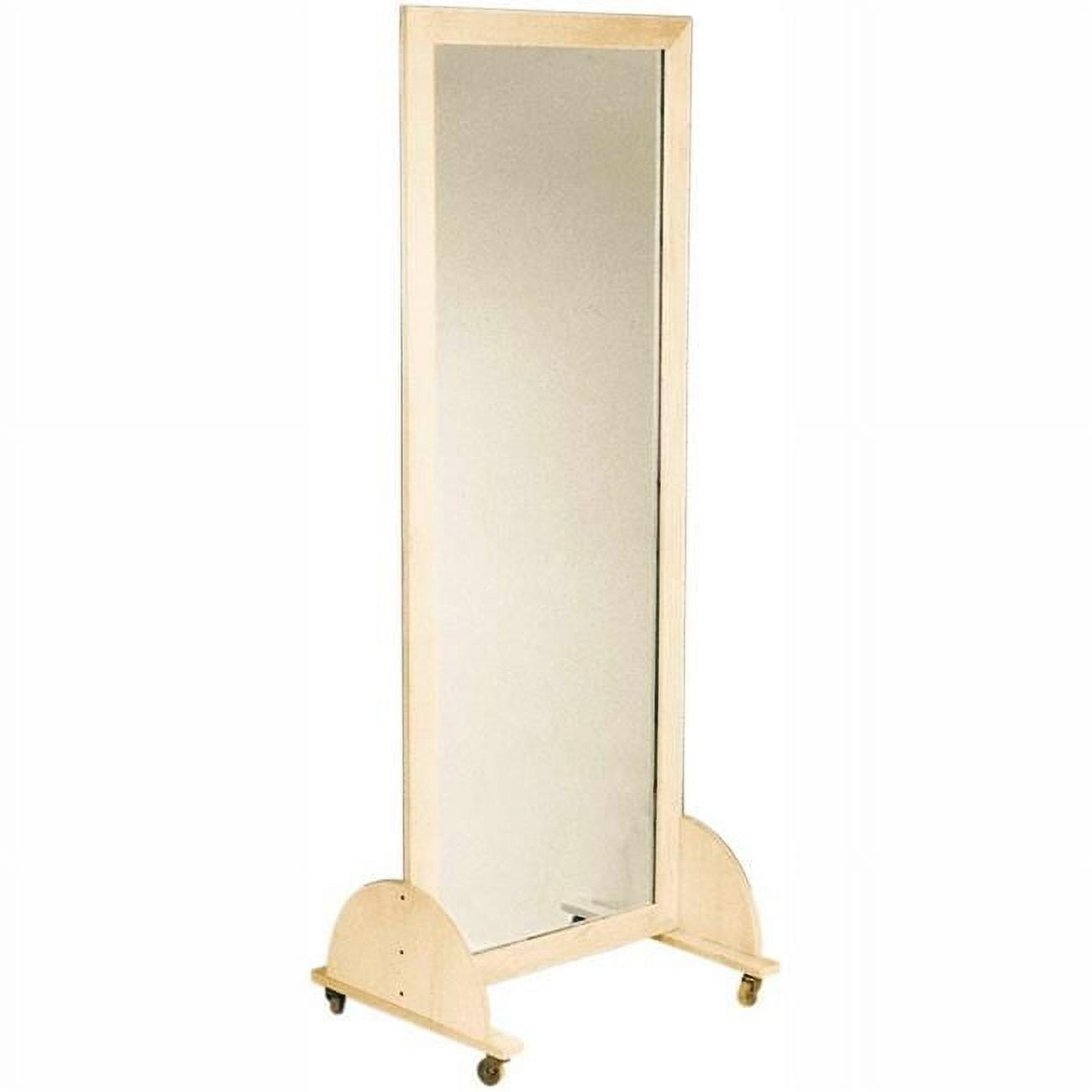 Vertical Plate Glass Mirror with Mobile Caster Base - 28 x 75 in ...