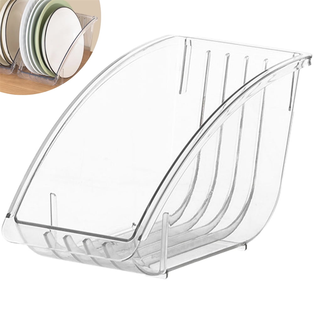 Vertical Plate Holder,Creative Clear Dish Storage Rack,Household Dinner ...