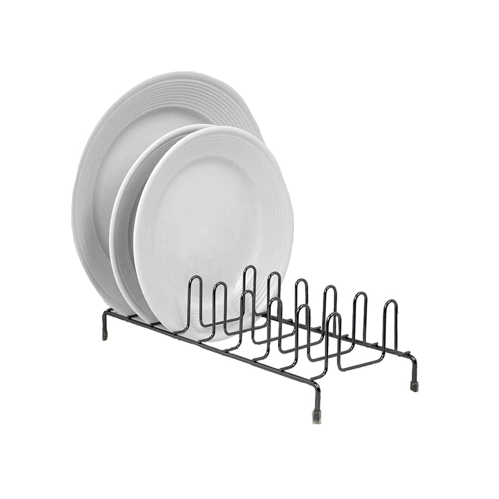 Vertical Plate Stand Holder Steel Dish Rack by Home Basics | 8 ...