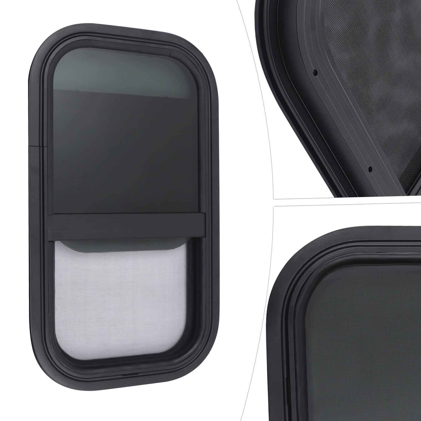 Vertical RV/Camper Window - 12" W x 22" H Tempered Glass with Screen ...