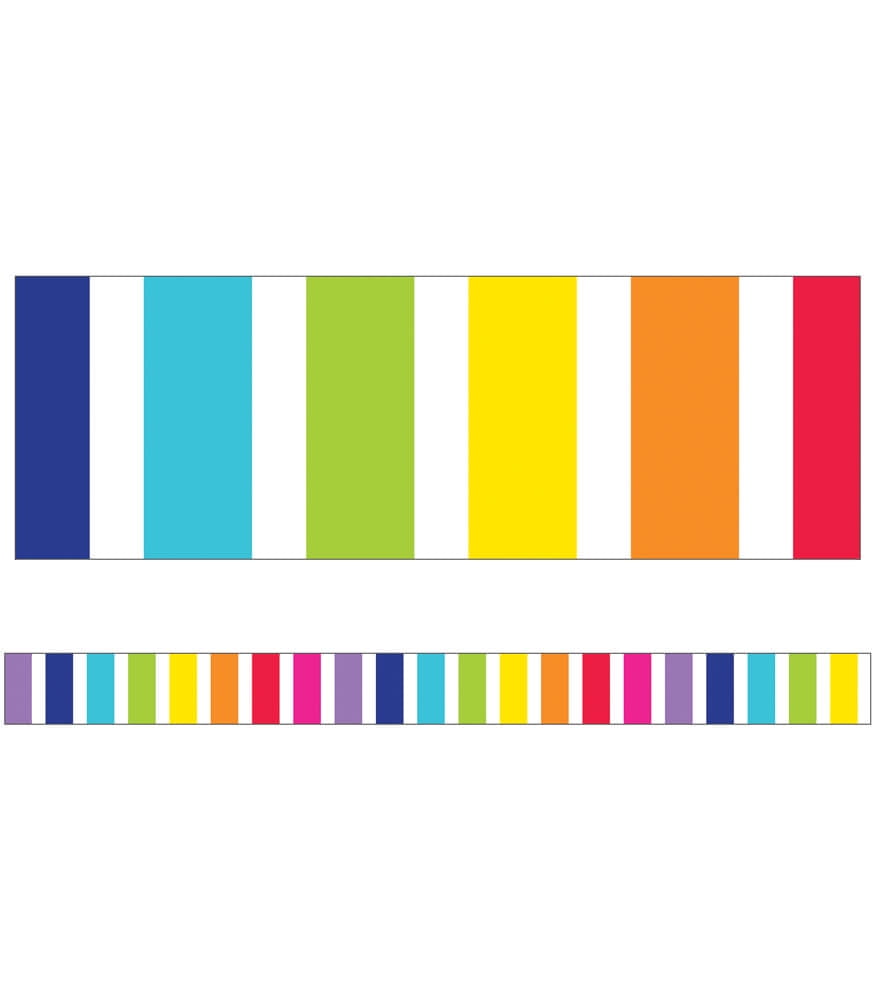 Vertical Rainbow Stripes Straight Borders - Walmart.com