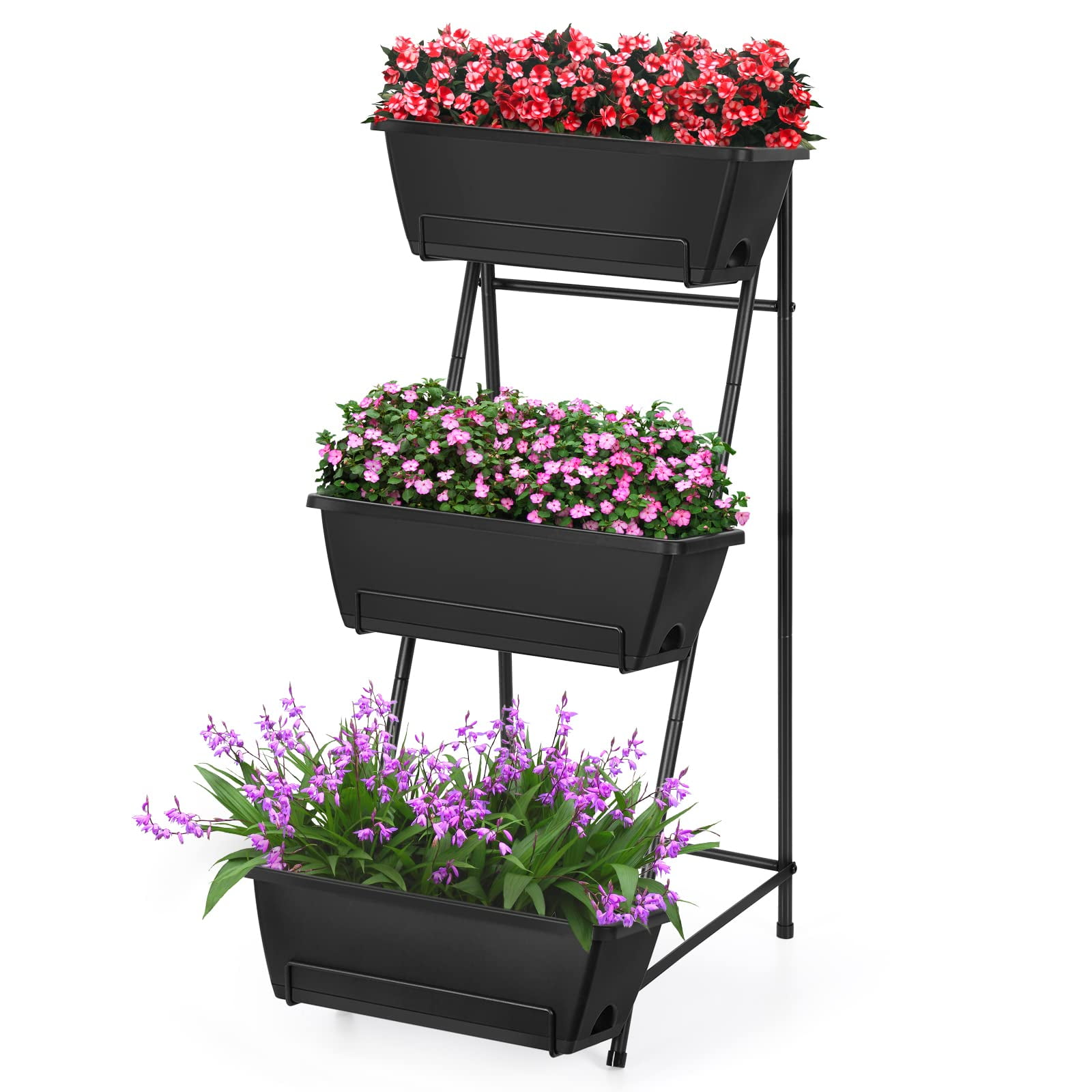 Vertical Raised Garden Bed 3 Tier Elevated Garden Planters Stand Up ...