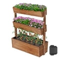 Vertical Raised Garden Bed,3 Tier Wooden Garden Planters,Adjustable ...