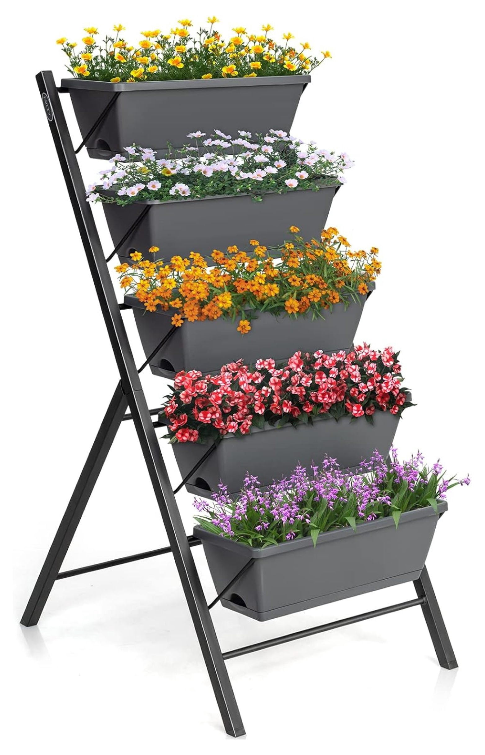 Vertical Raised Garden Bed, 5 Tier Planter Box with Drainage Holes for ...