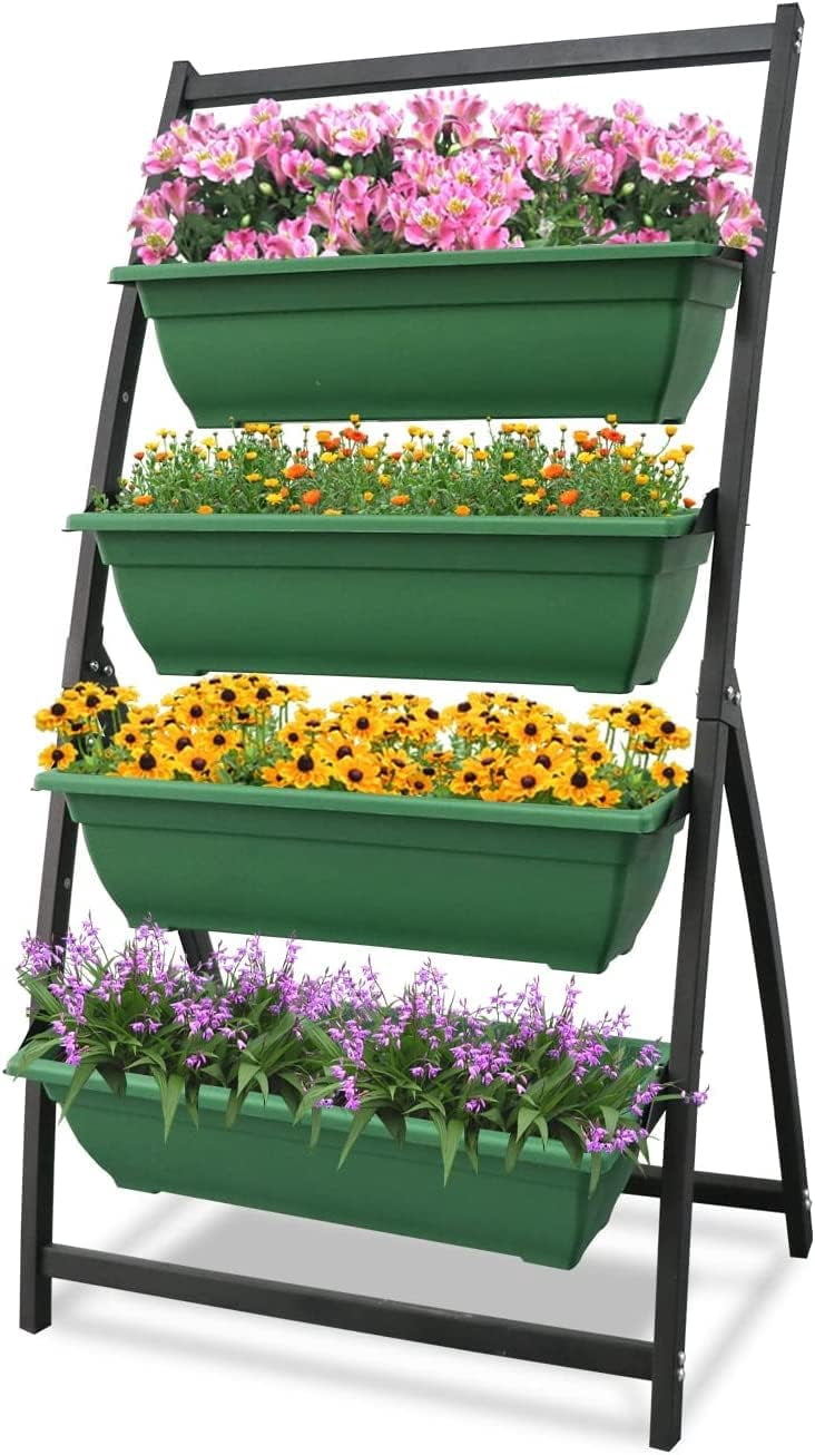 Vertical Raised Garden Bed, Freestanding Elevated Planter with Drain ...