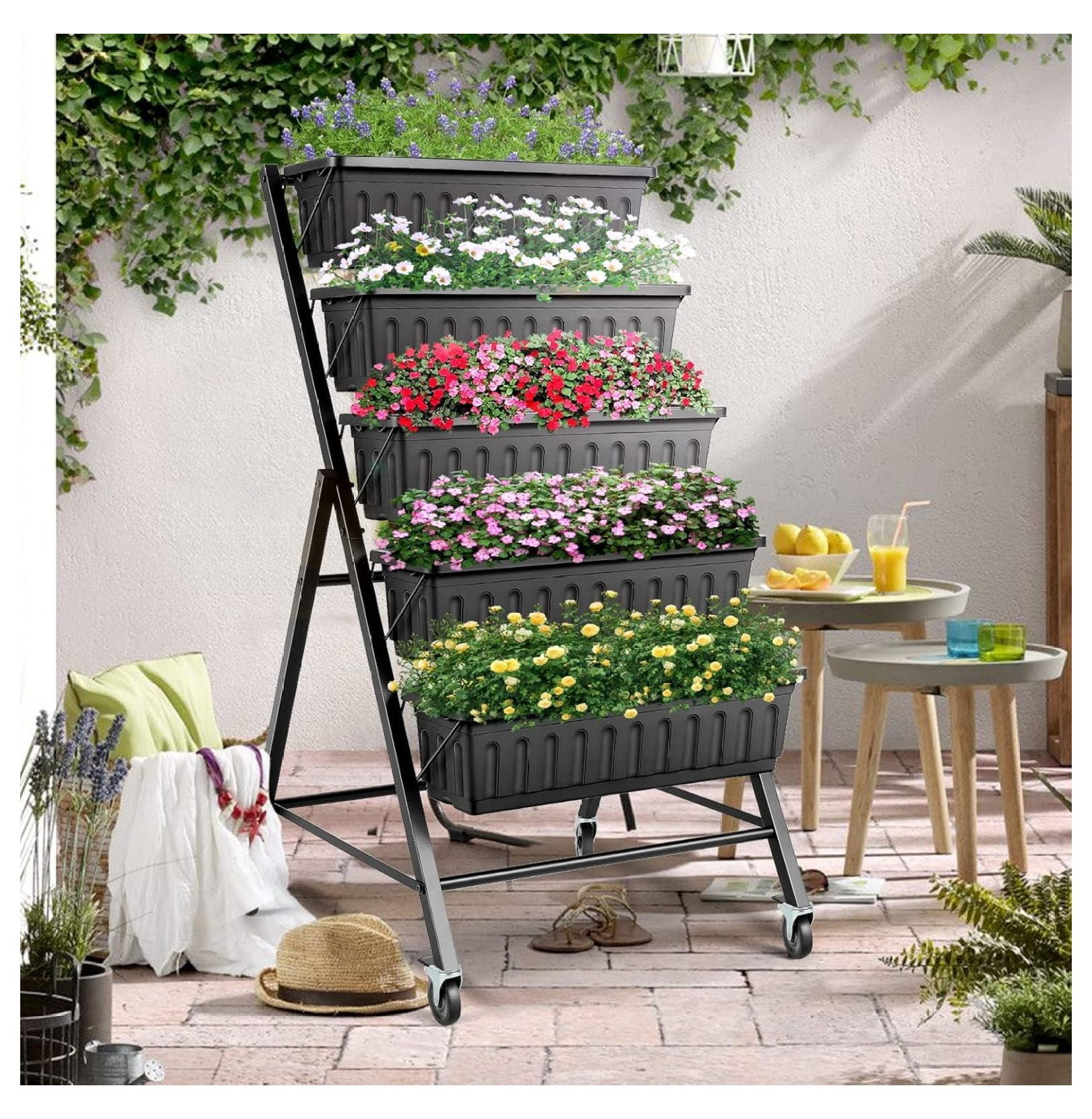 Vertical Raised Garden Bed Planter Box,5 Tiers Vertical Garden Planter ...