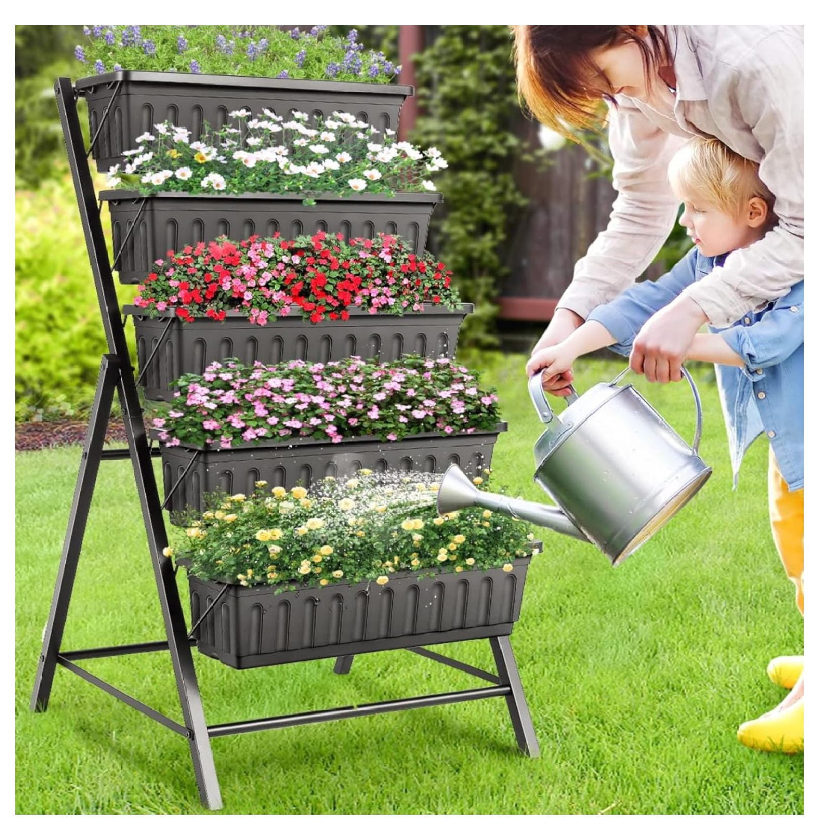 Vertical Raised Garden Bed Planter Box,5 Tiers Vertical Garden Planter ...