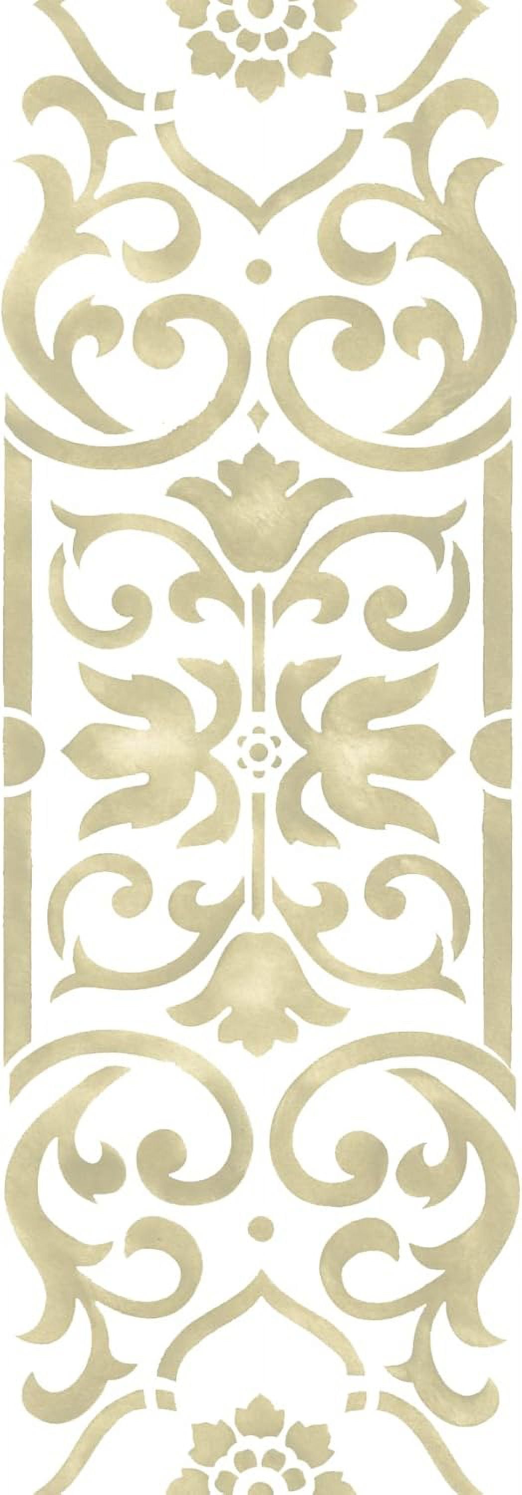Vertical Scroll Wall Stencil SKU #3386 by Designer Stencils - Walmart.com