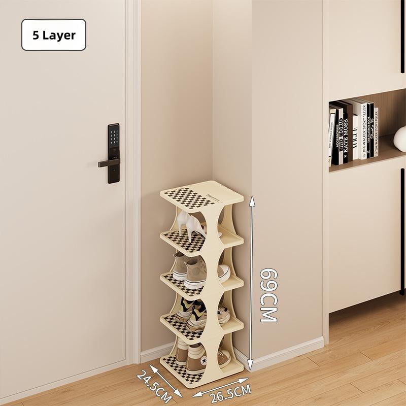 Vertical Shoe Rack 6 Tier Adjustable Shoe Organizer Small Shoe Shelf ...