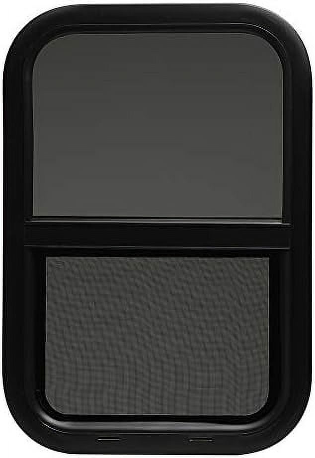 Vertical Sliding Black RV Window 18" X 35" X 1-1/2" Includes Mounting ...