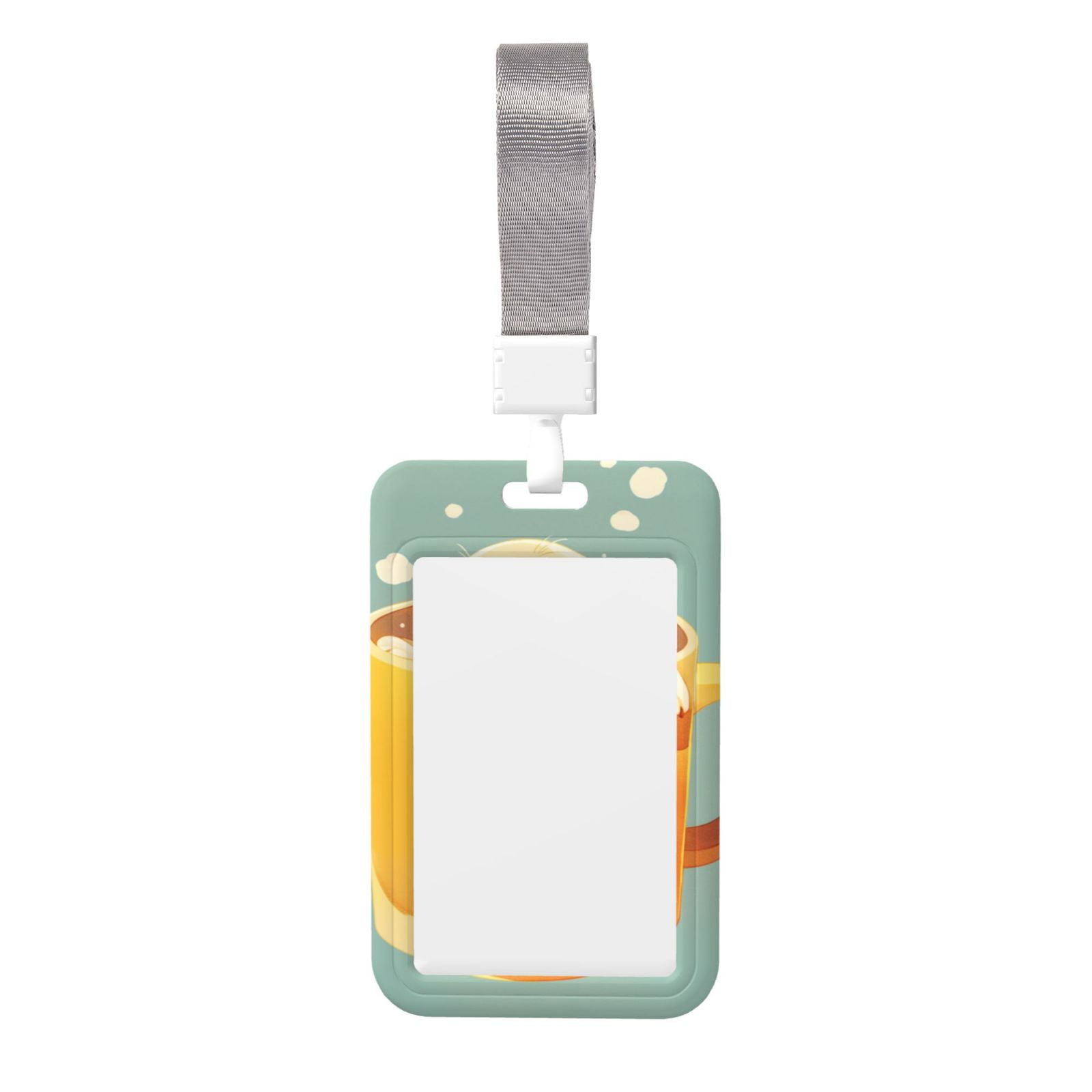 Vertical Sliding ID Badge Holder Hard Plastic Card Case Protector Pouch ...