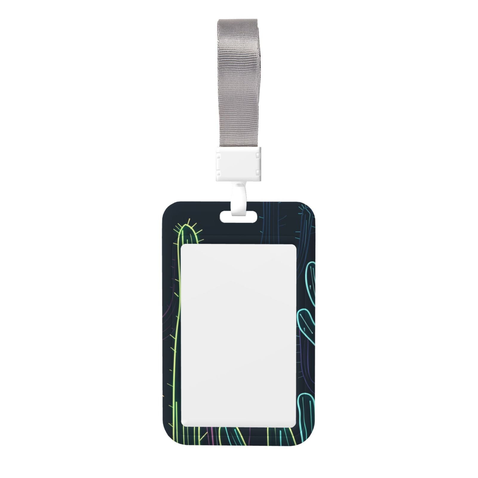 Vertical Sliding ID Badge Holder Hard Plastic Card Case Protector Pouch ...