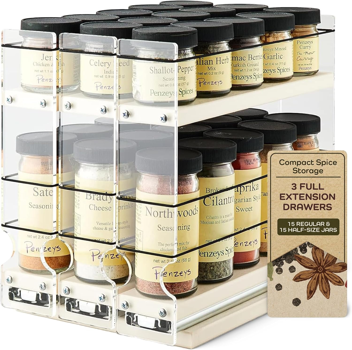Vertical Spice Cabinet MountedSpice Rack Drawer - Pull Out Cabinet ...