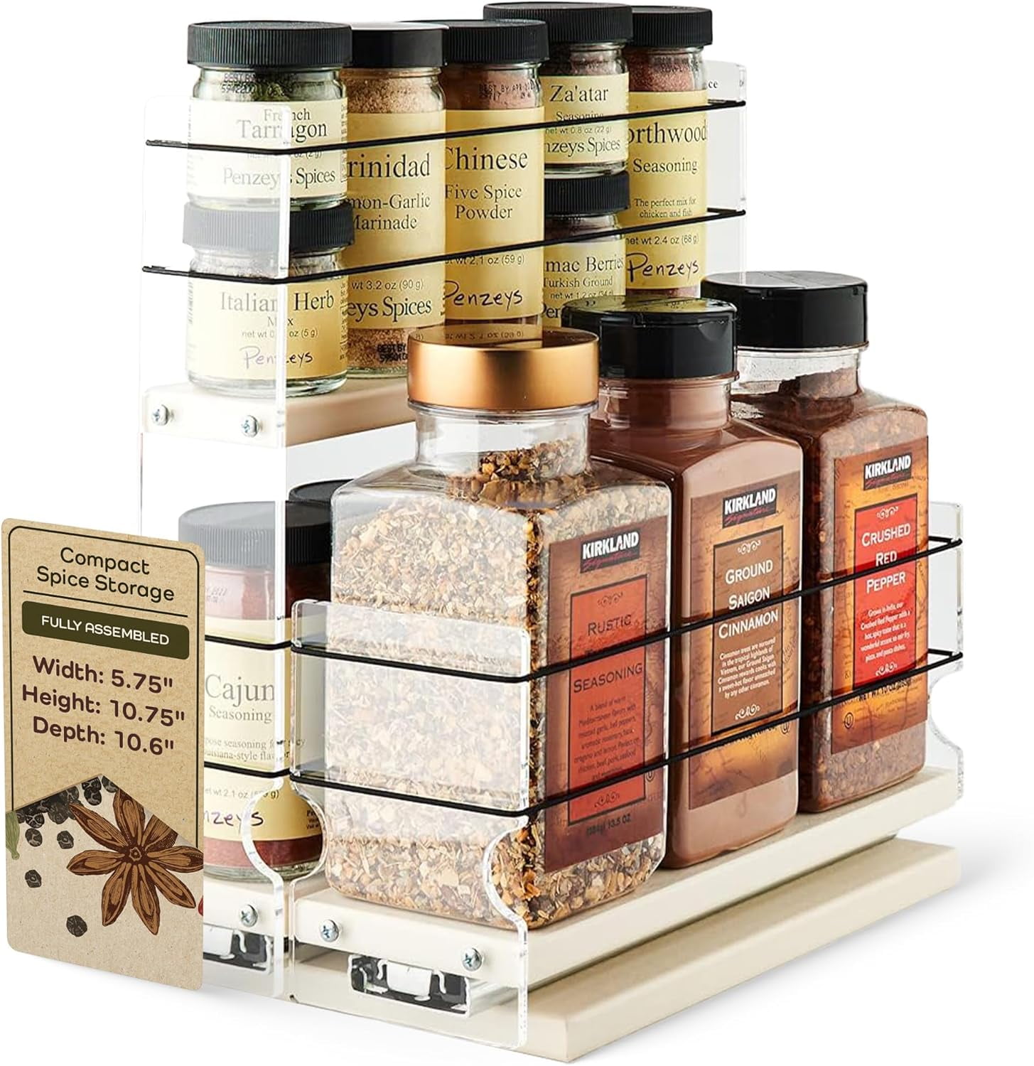 Vertical Spice Combo Spice Rack Drawer - Pull Out Pantry Organizers and ...