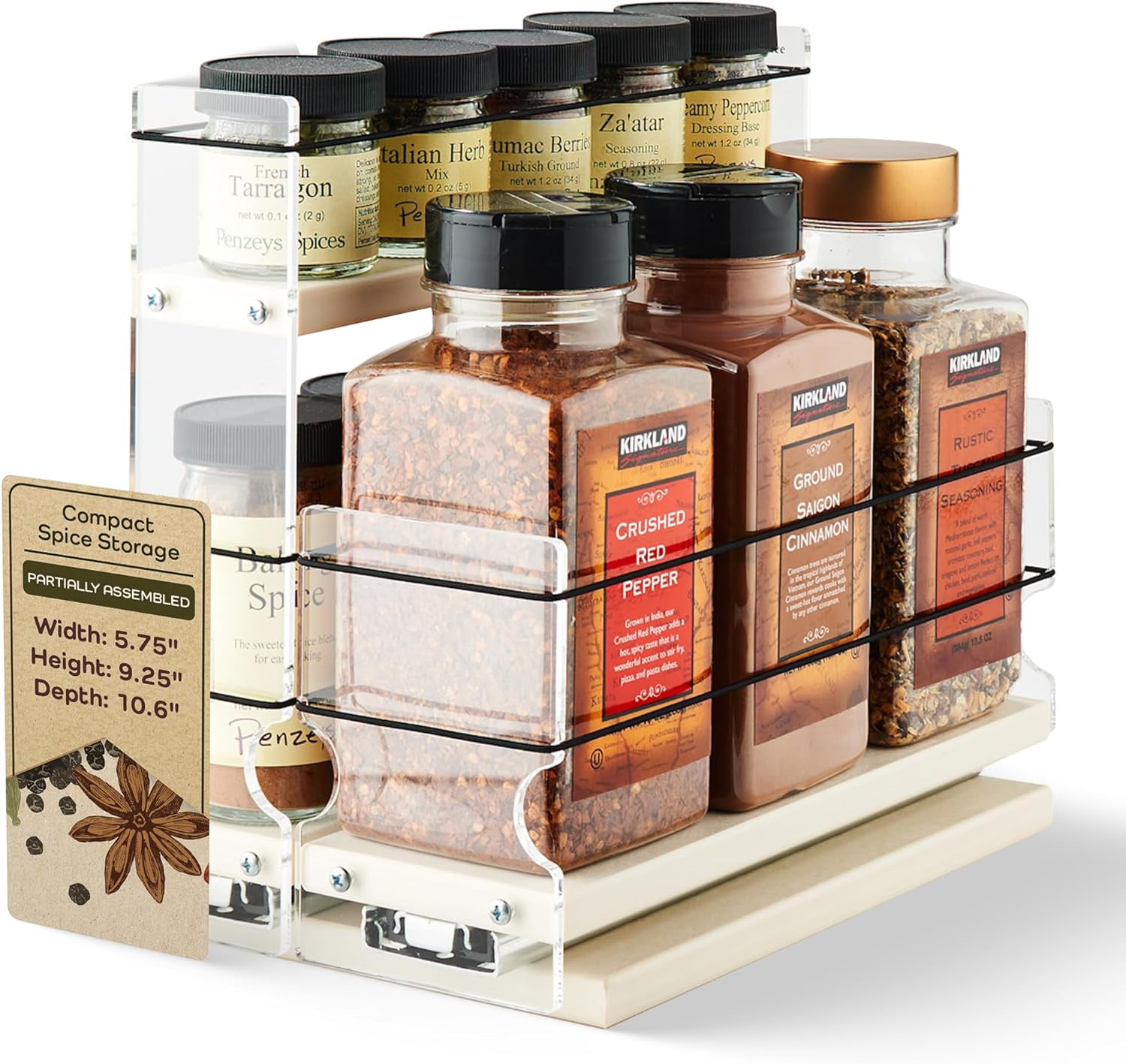 Vertical Spice Combo Spice Rack Drawer - Pull Out Pantry Organizers and ...