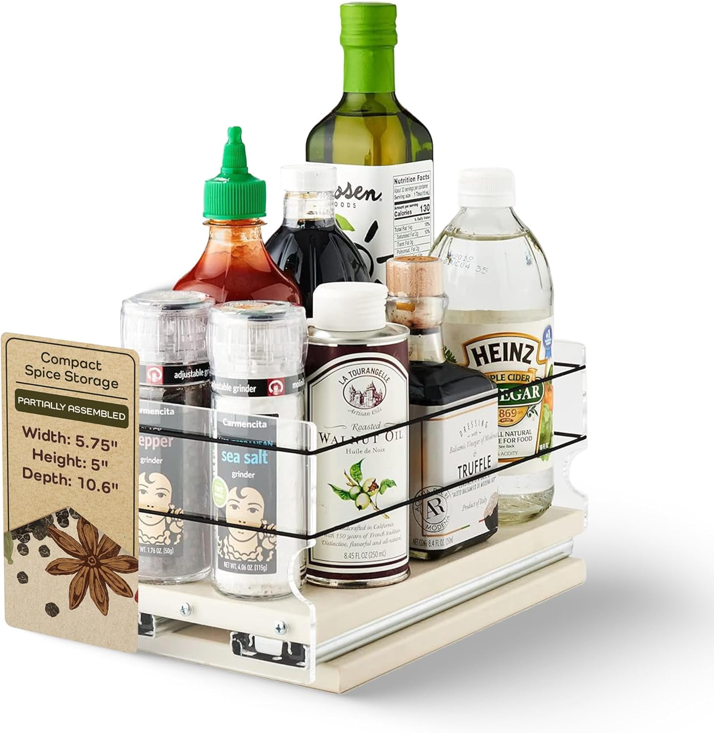 Vertical Spice - Heavy Duty Kitchen Spice Rack Storage - Pull Out ...