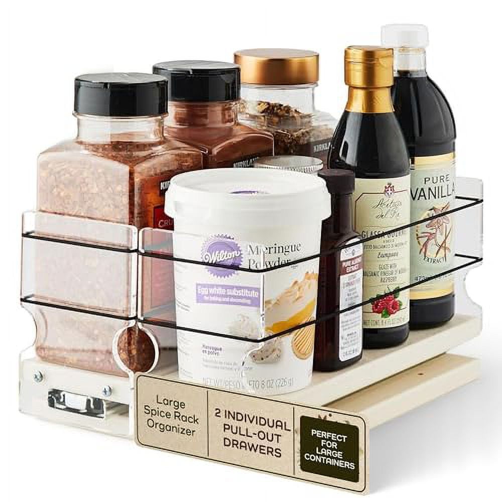Vertical Spice - Large Pullout Sliding Spice Rack Organizer - 2 ...