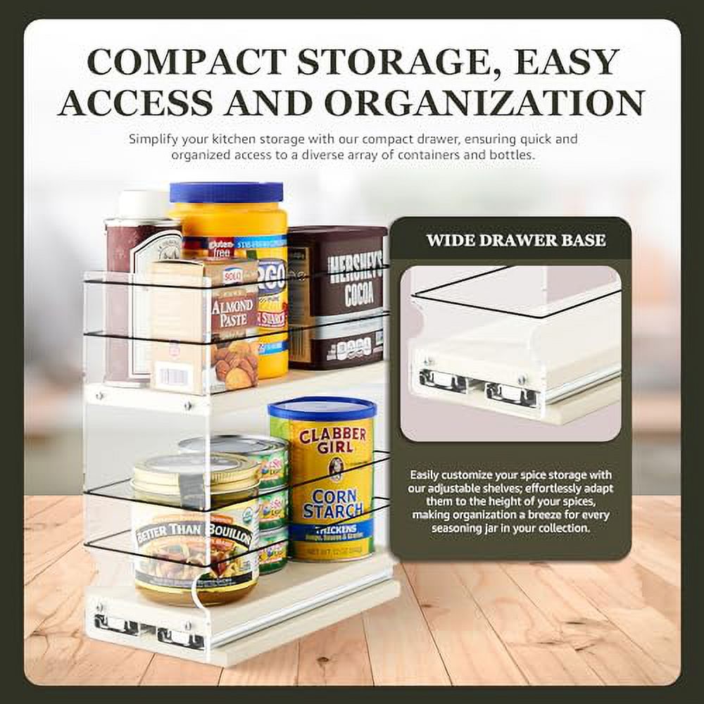 Vertical Spice - Sliding Spice Rack - Pull Out Spice Rack for Inside ...